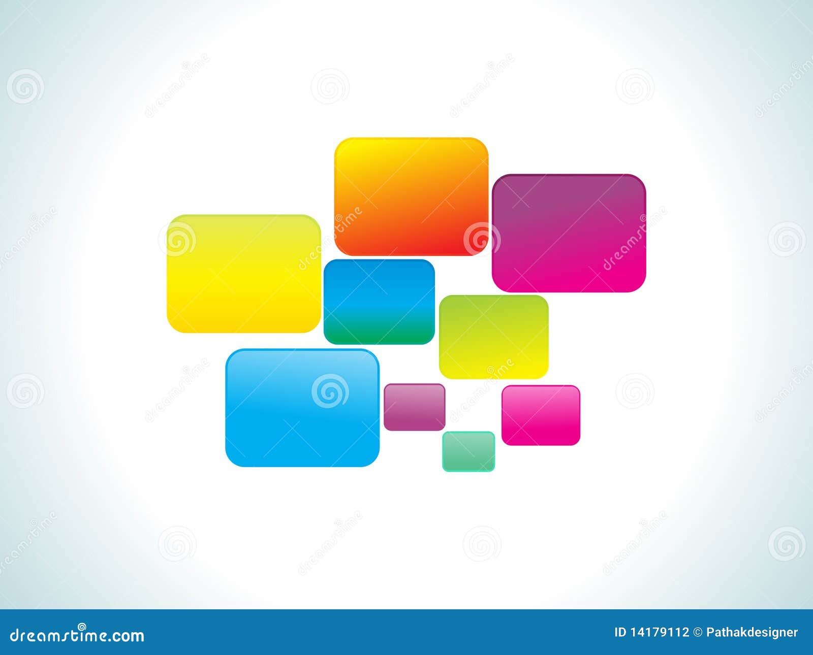 Abstract Colorful Rainbow Rectangles Stock Vector - Illustration of ...
