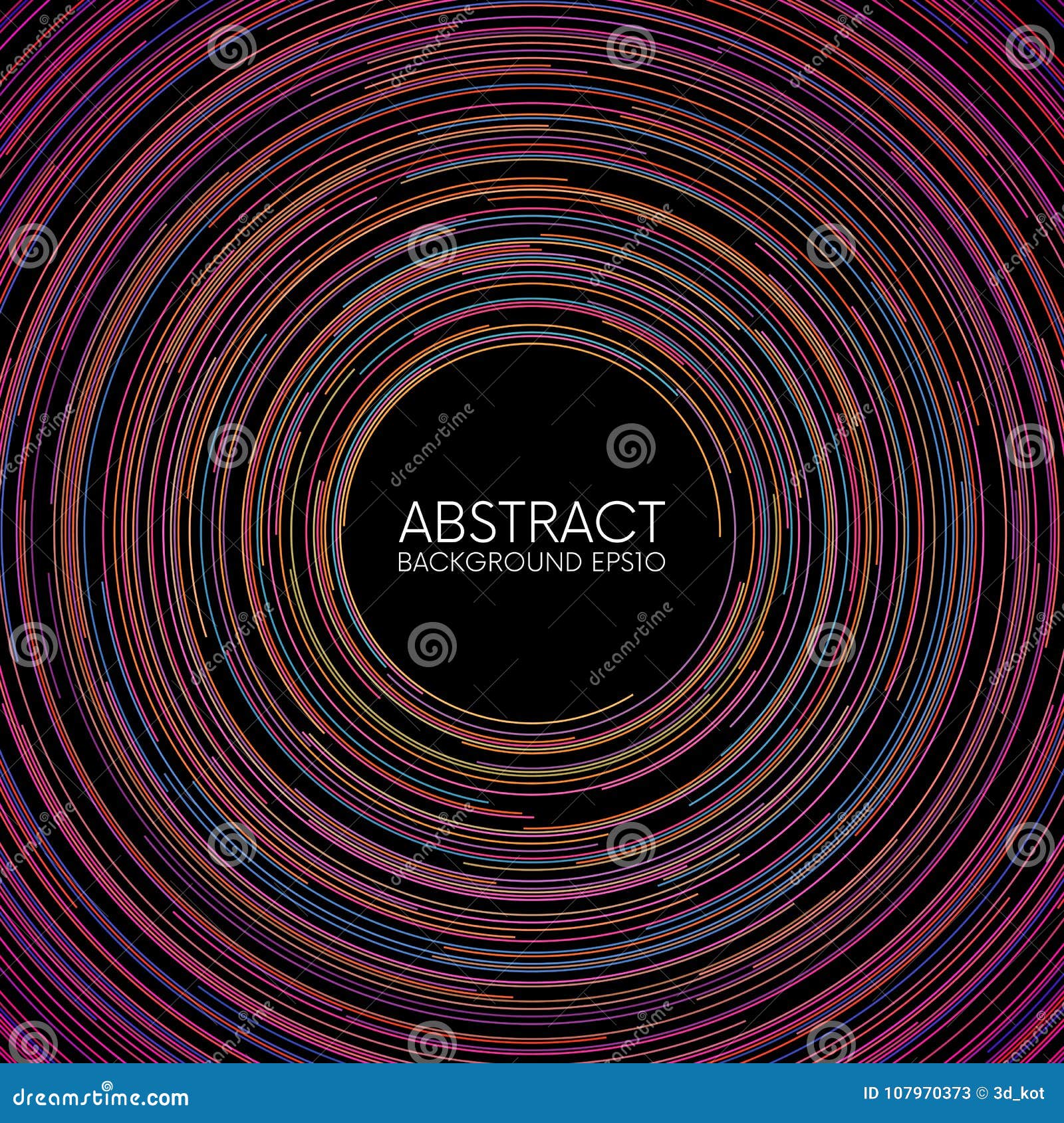 Abstract Colorful Random Circular Lines Background Stock Vector ...