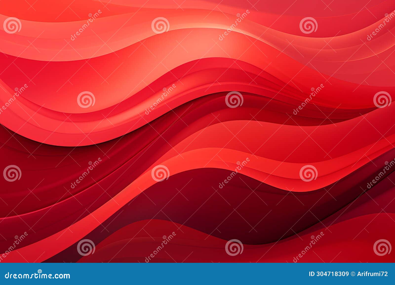 Abstract Colorful Red Gradient Wavy Shapes Background, Vibrant 3d ...