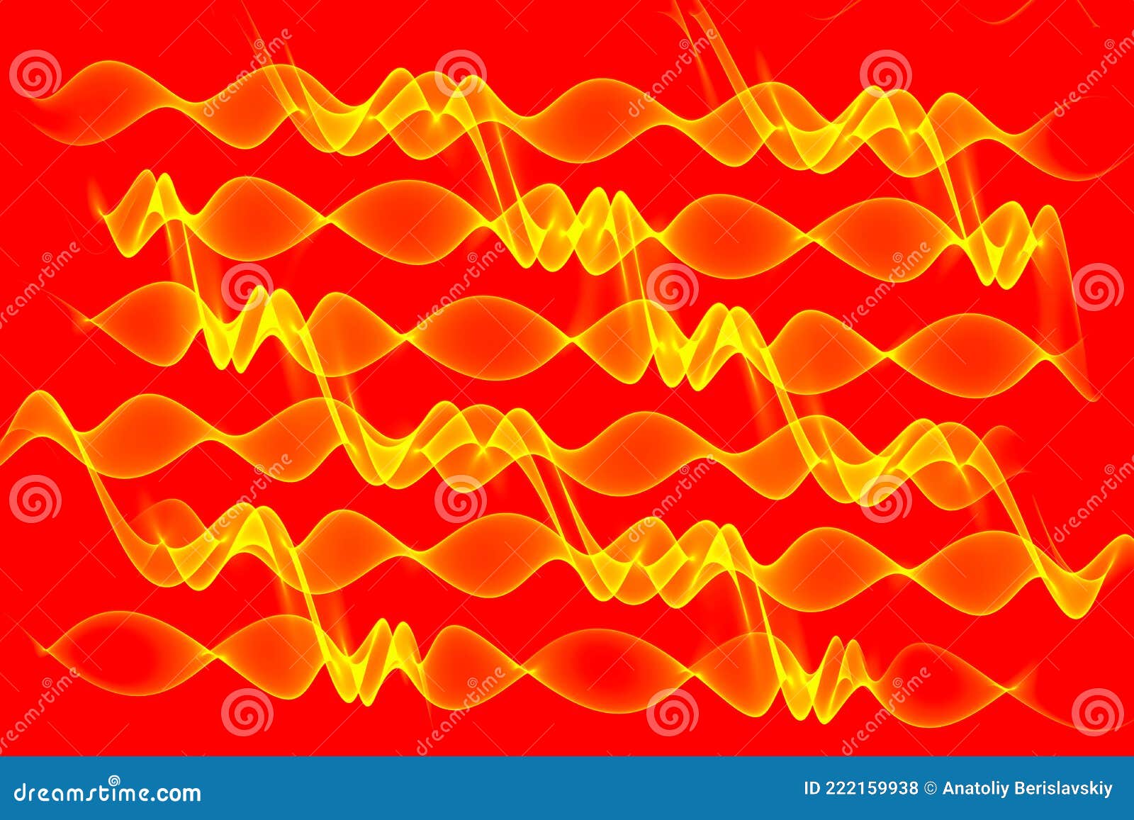 Abstract Colorful Red Orange and Yellow Wave Background Stock ...