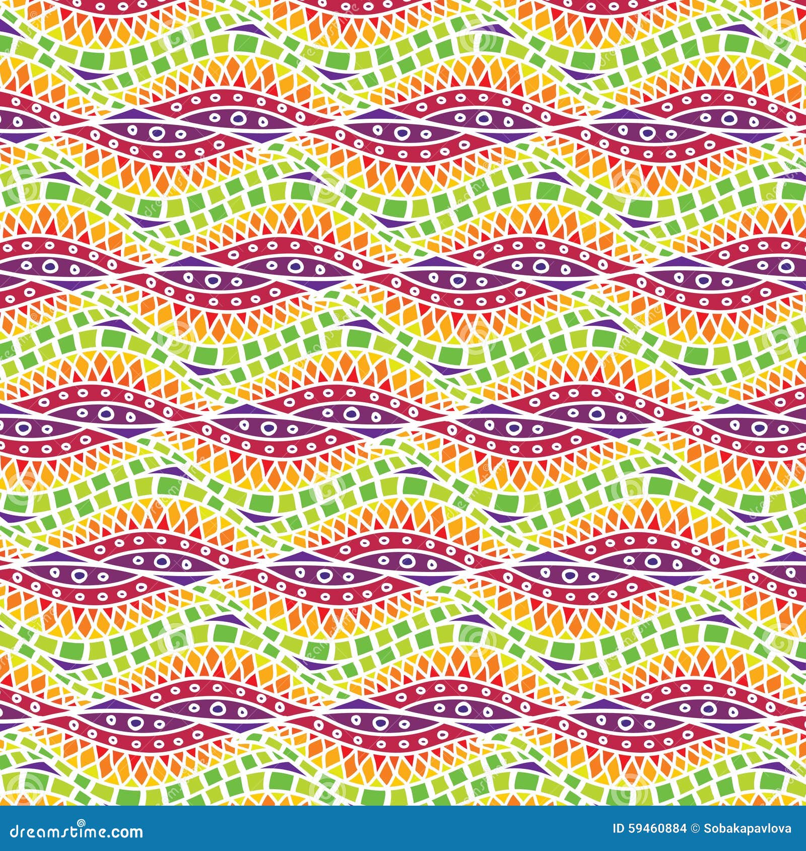 Abstract Colorful Repeating Wave Pattern Stock Vector - Illustration of ...