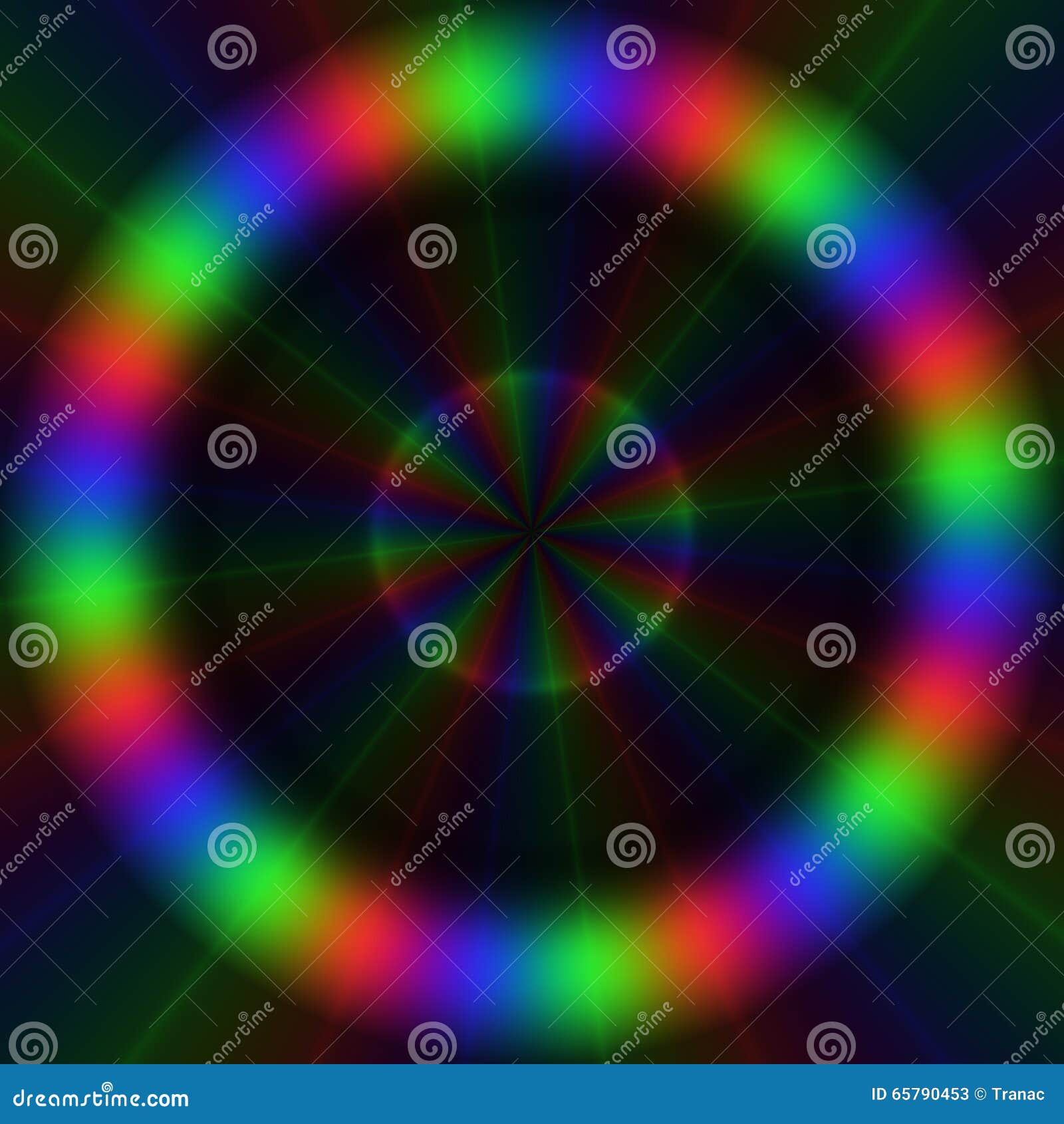 Abstract Colorful Rgb Lights in Circular Pattern with Centripetal Rays ...