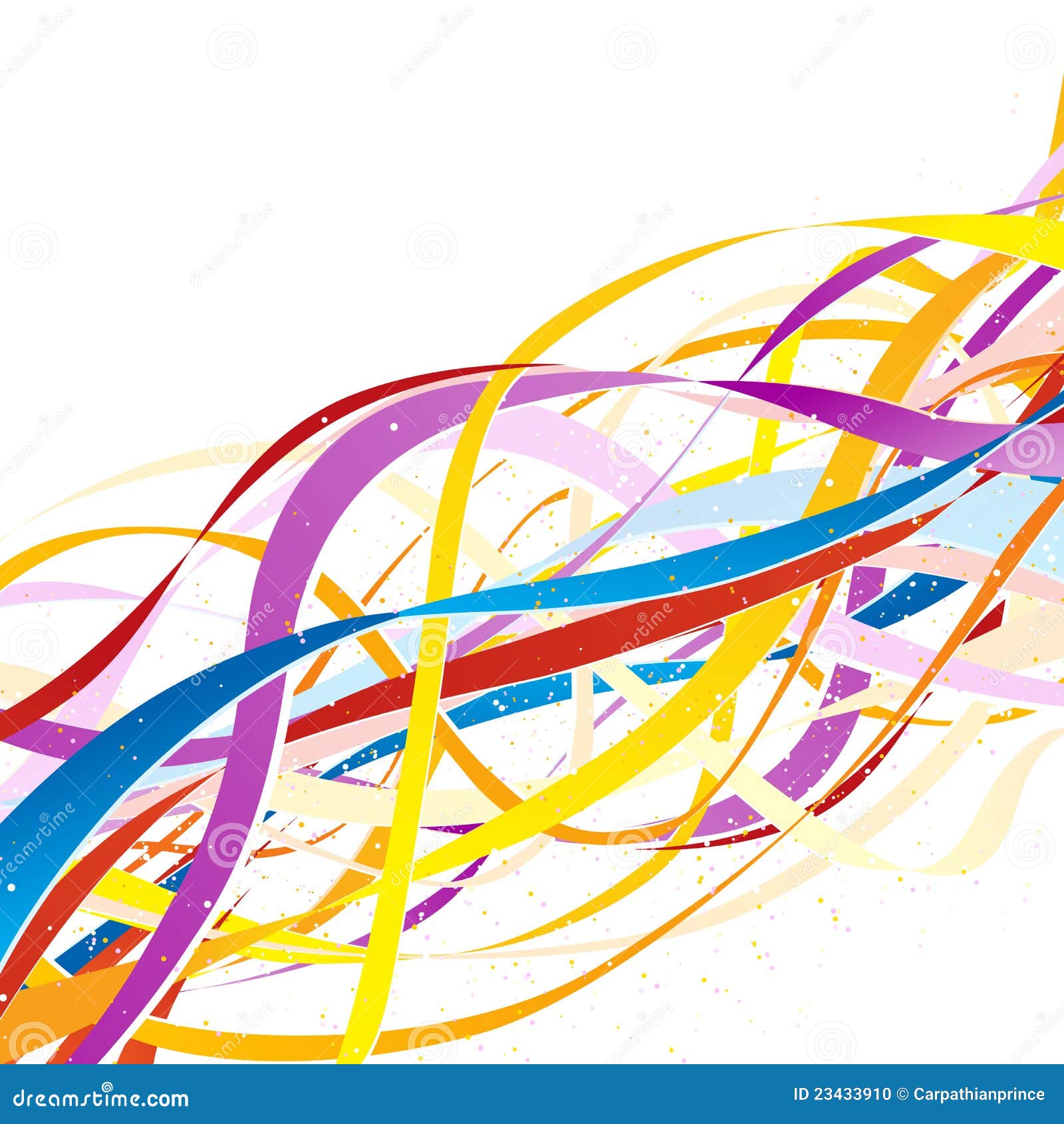 Abstract colorful ribbons. stock vector. Illustration of graphic - 23433910