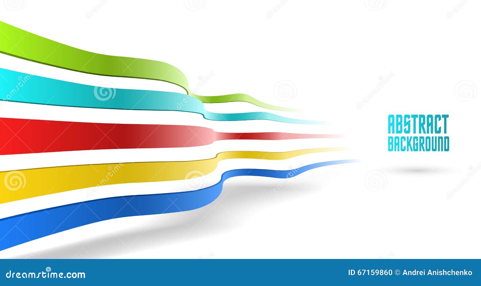 Abstract Colorful Ribbons Composition Stock Vector - Illustration of ...