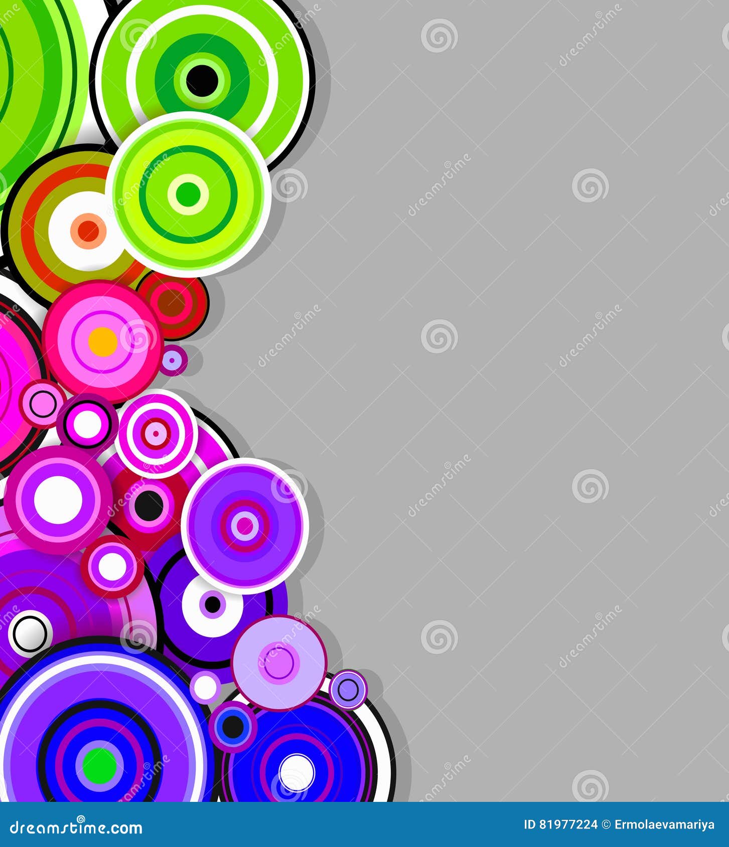 Abstract Colorful Rings Background. Vector Stock Vector - Illustration ...
