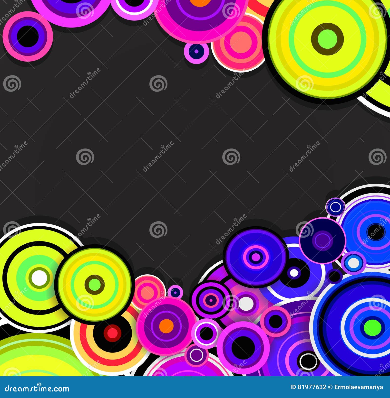 Abstract Colorful Rings Background. Vector Stock Vector - Illustration ...