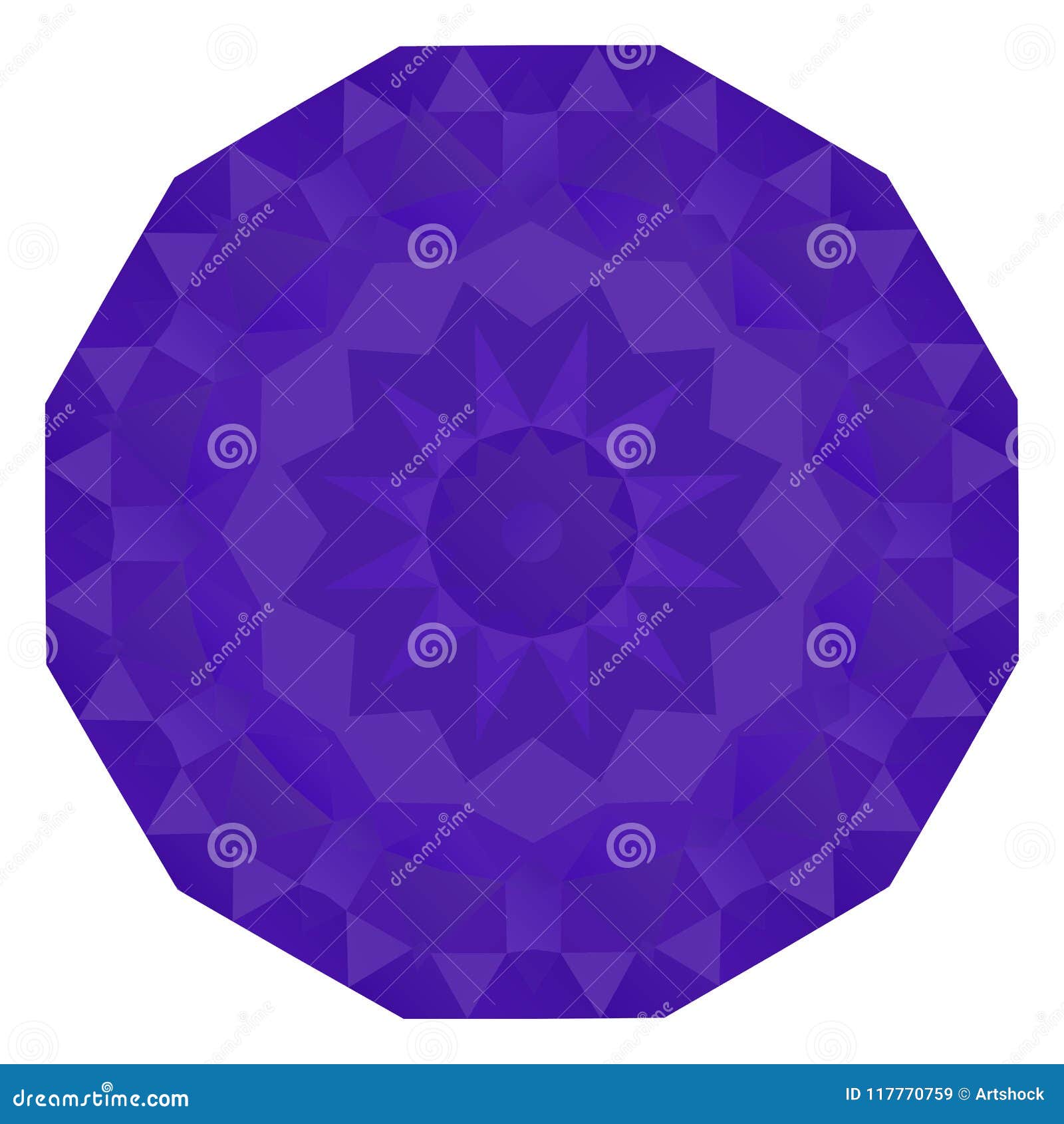 Round Purple Geometric Backdrop Stock Vector - Illustration of triangle ...