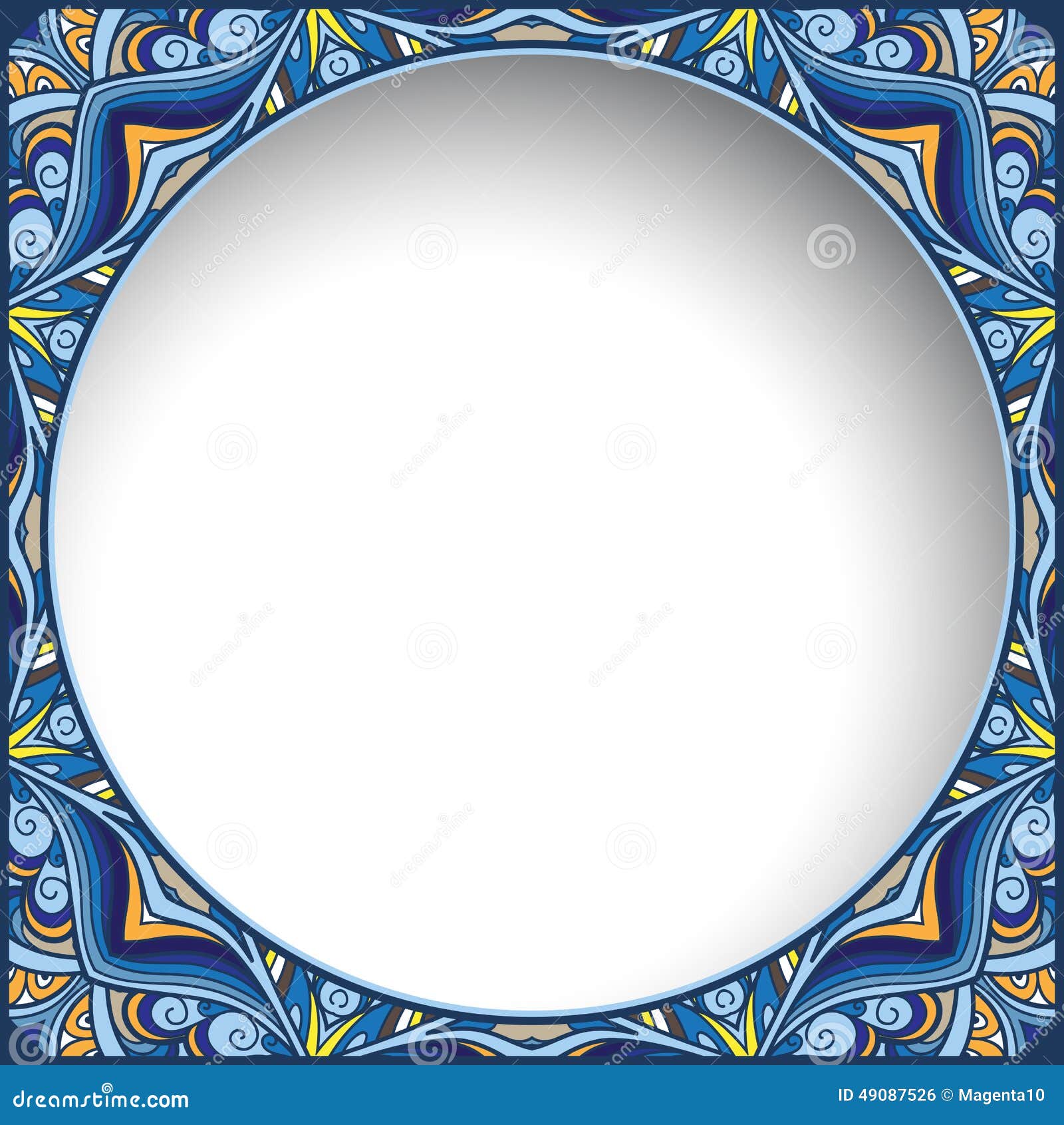Abstract Colorful Round Frame Stock Vector - Illustration of card ...