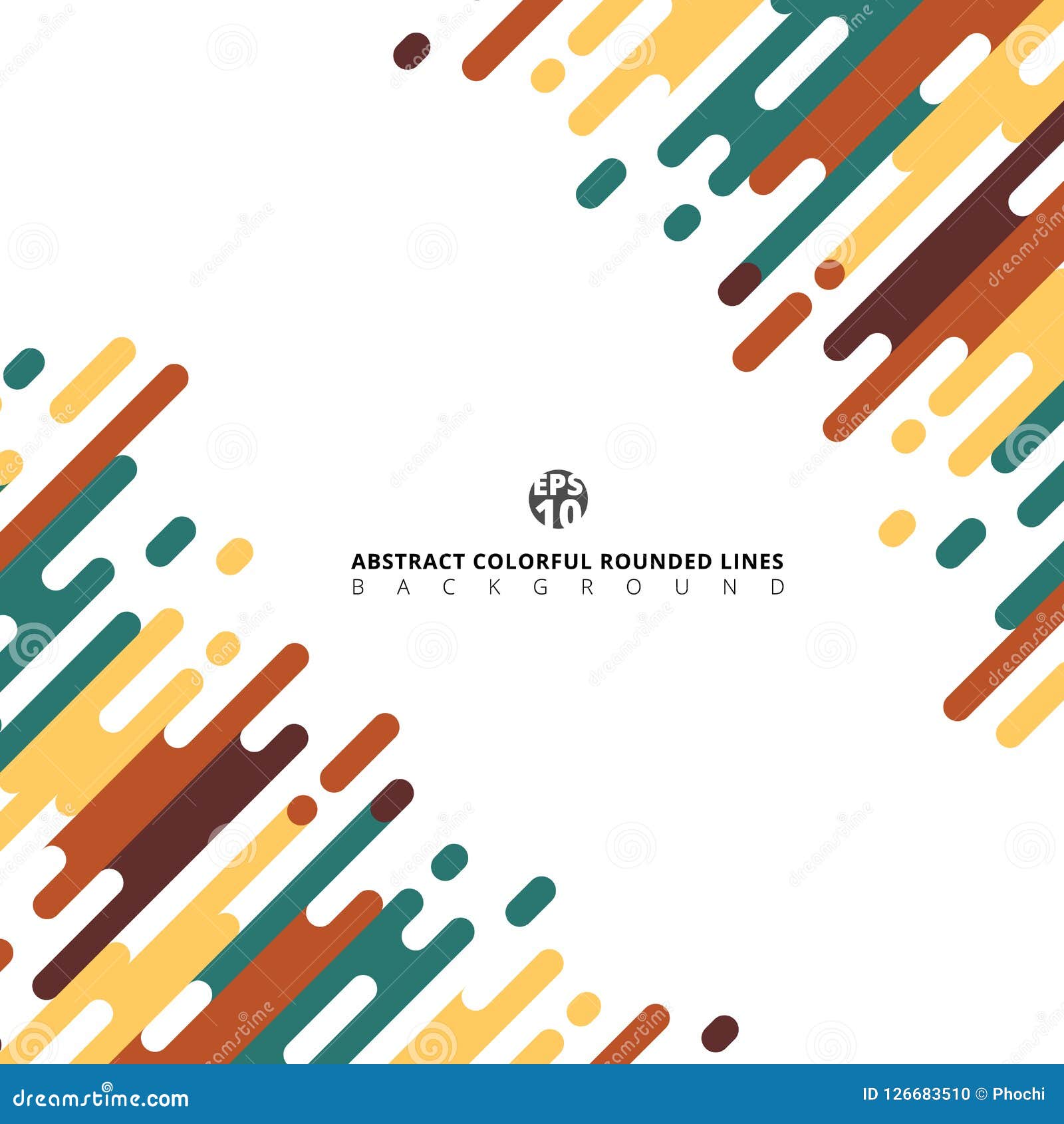 Abstract Colorful Rounded Lines Halftone Transition. Stock Vector ...