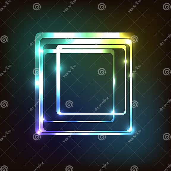 Abstract Colorful with Rounded Rectangle Stock Vector - Illustration of ...