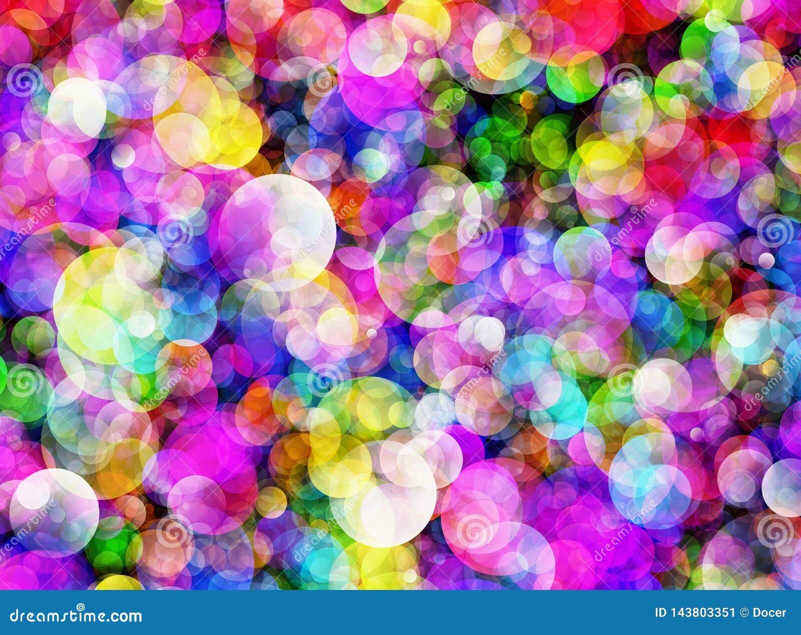 Abstract Colorful Rounds Holiday Bokeh Background Stock Illustration ...