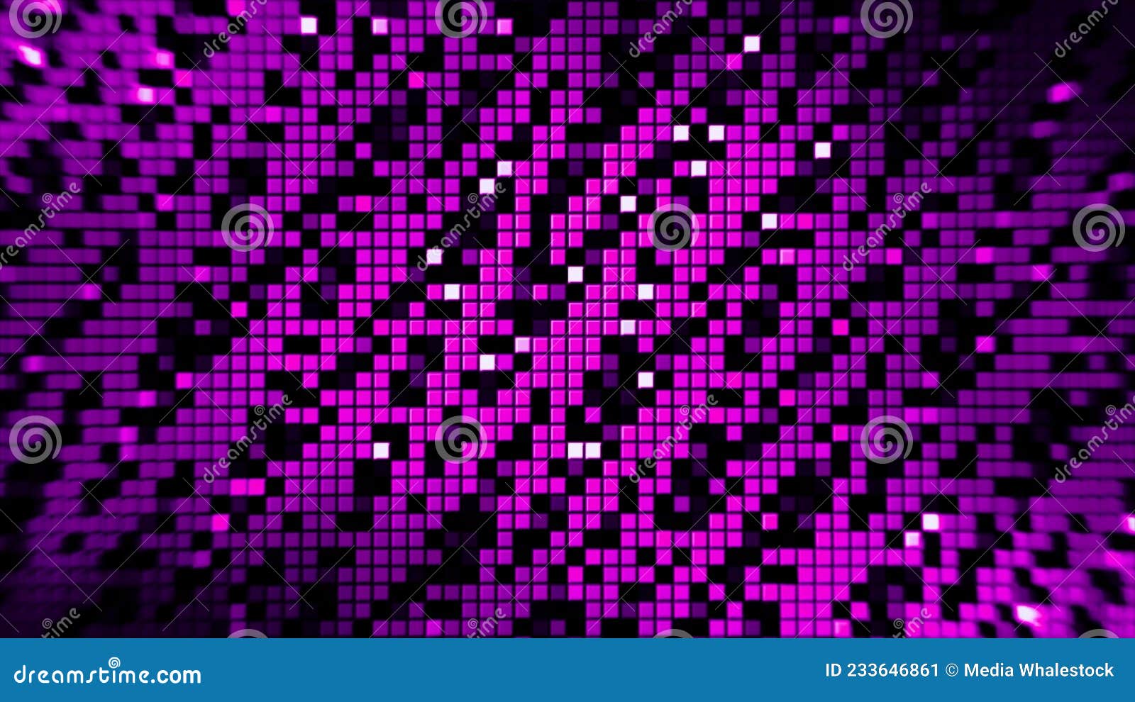 Abstract Colorful Running Pixels Background, Seamless Loop. Design ...
