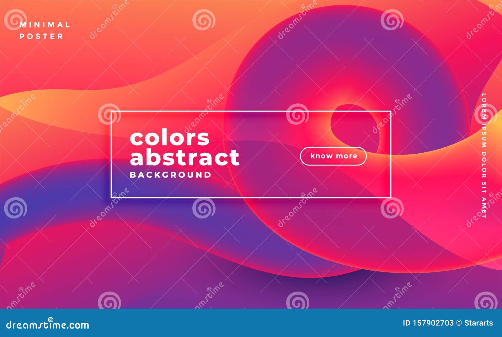Abstract Colorful Saturated Loop Banner Design Background Stock Vector ...