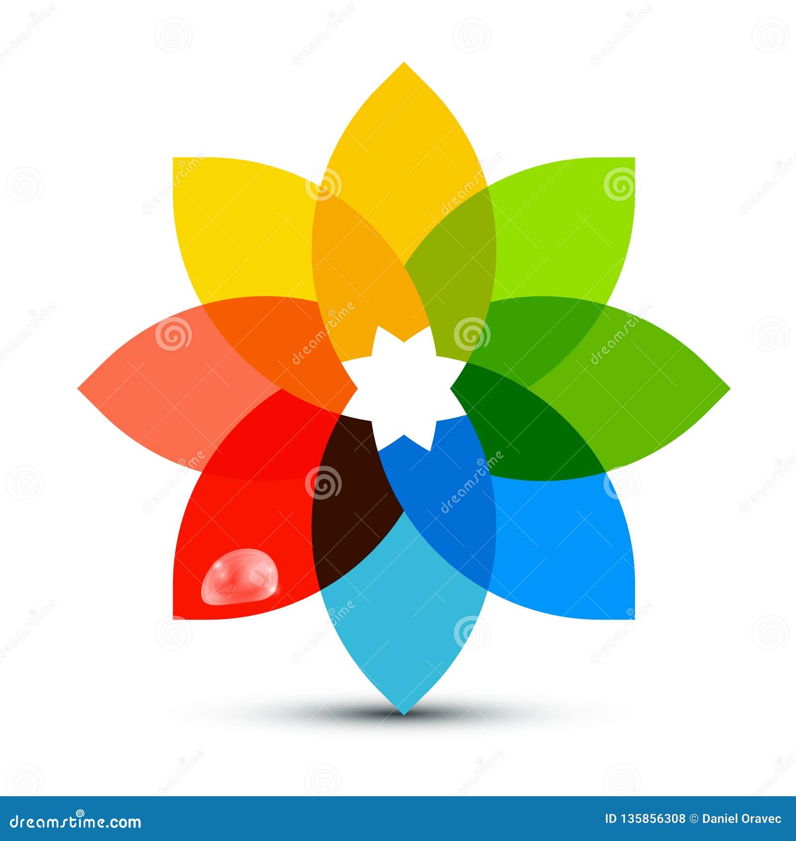 Abstract Colorful Shape. Flower Symbol. Stock Vector - Illustration of ...