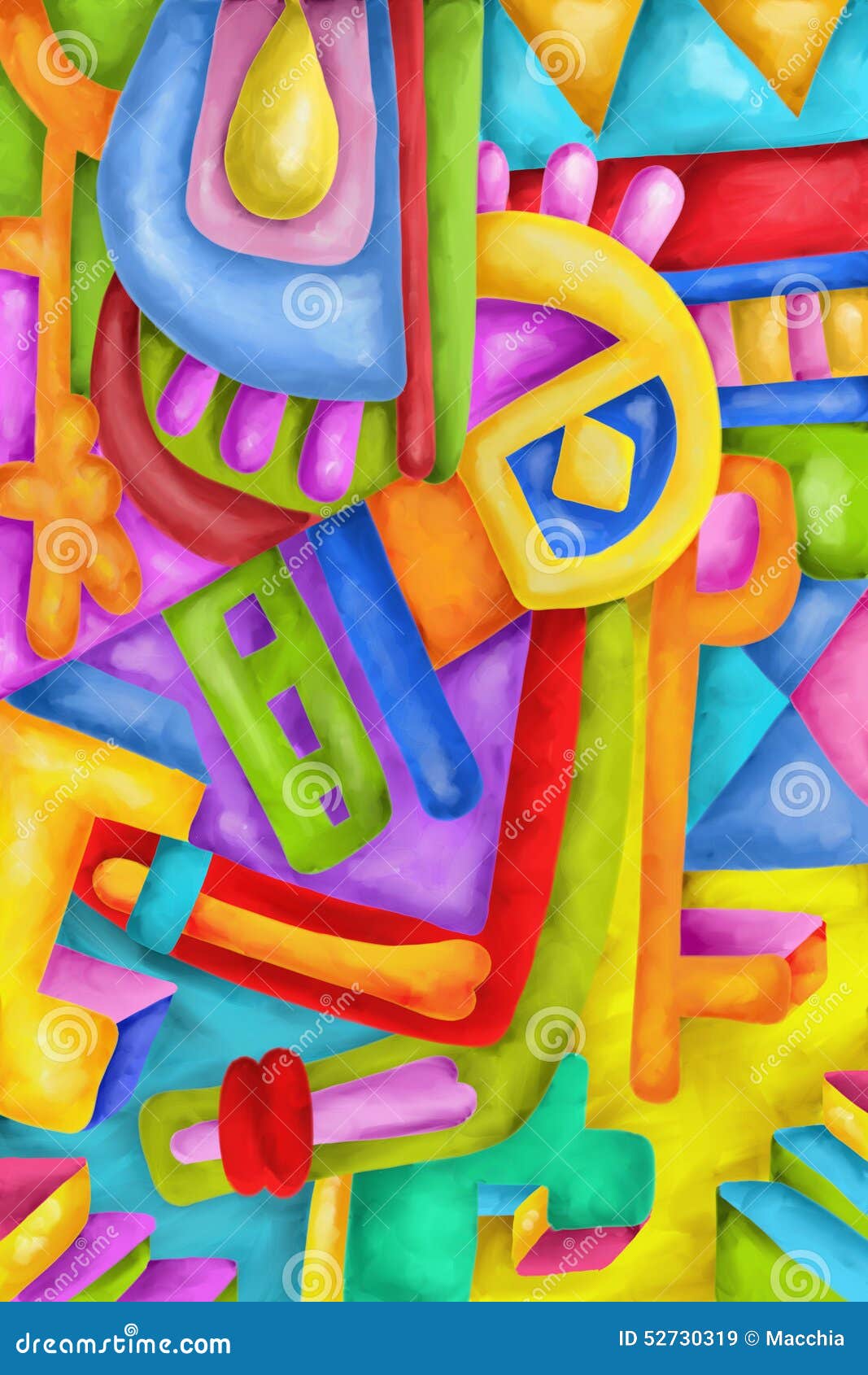 Abstract with Colorful Shapes Stock Illustration - Illustration of ...