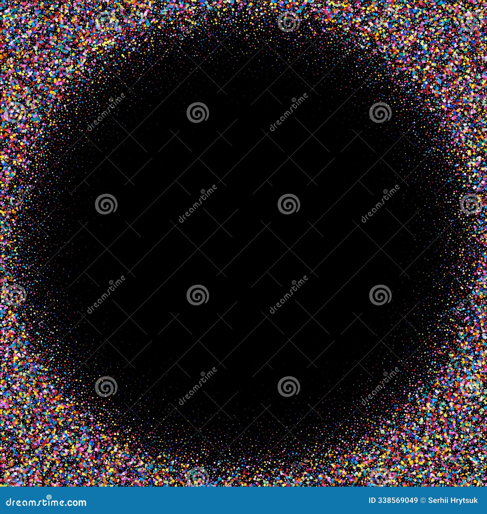 Abstract Colorful Shimmering Particles. Vector Shiny Photo Frame. Eps ...