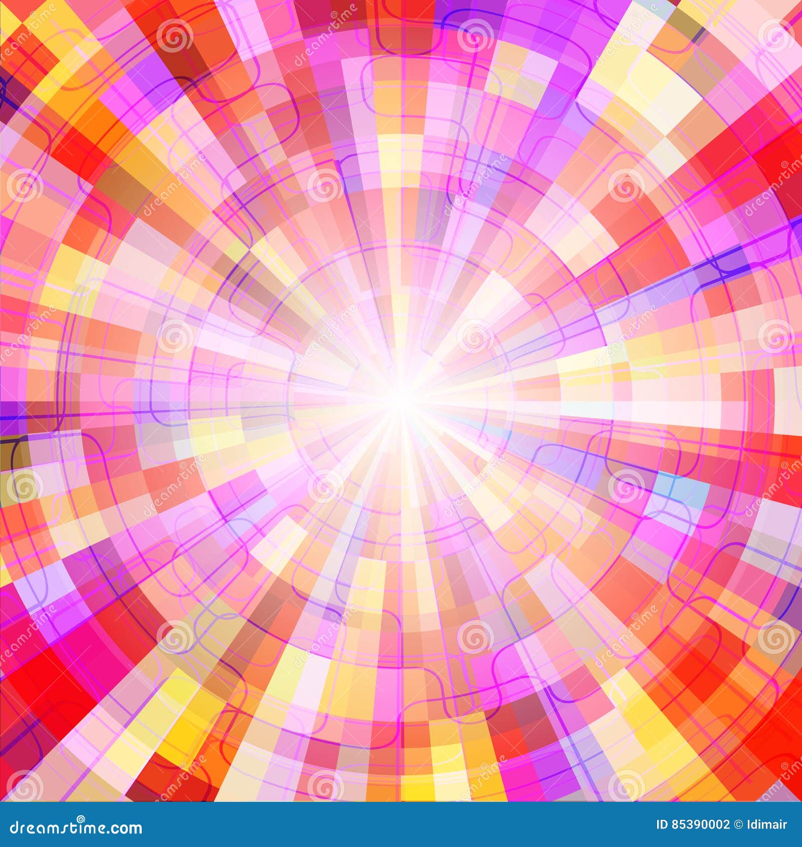 Abstract Colorful Shining Circle Tunnel Vector Background Stock Vector ...