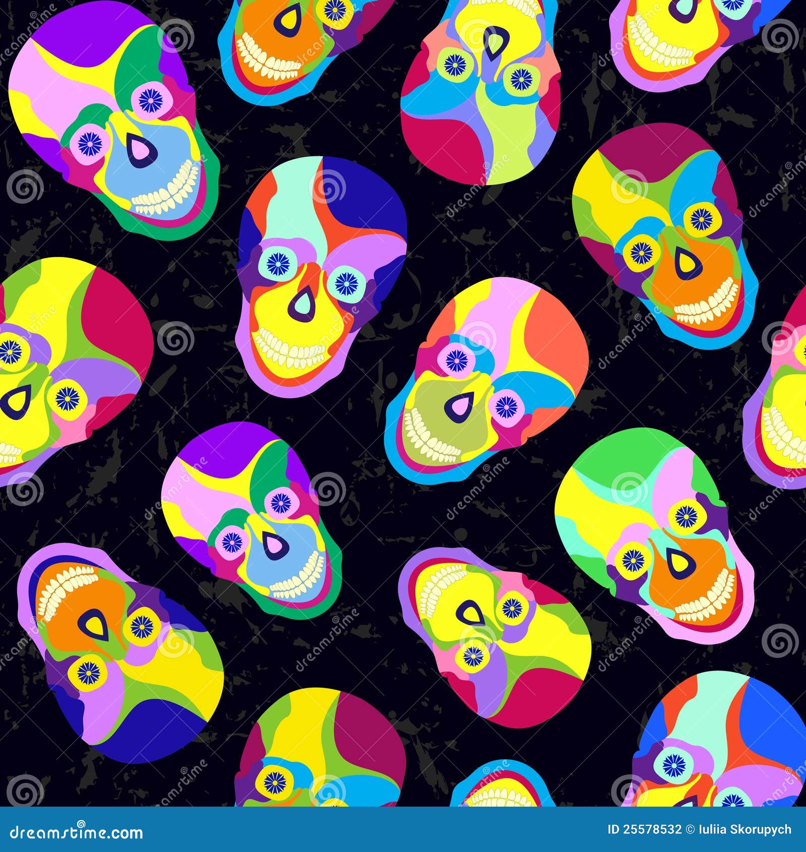 Abstract colorful skull stock vector. Illustration of halloween - 25578532