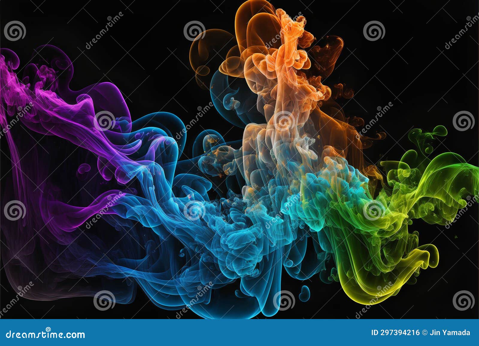 Abstract Colorful Smoke on a Black Background, Eps10 Vector Stock ...