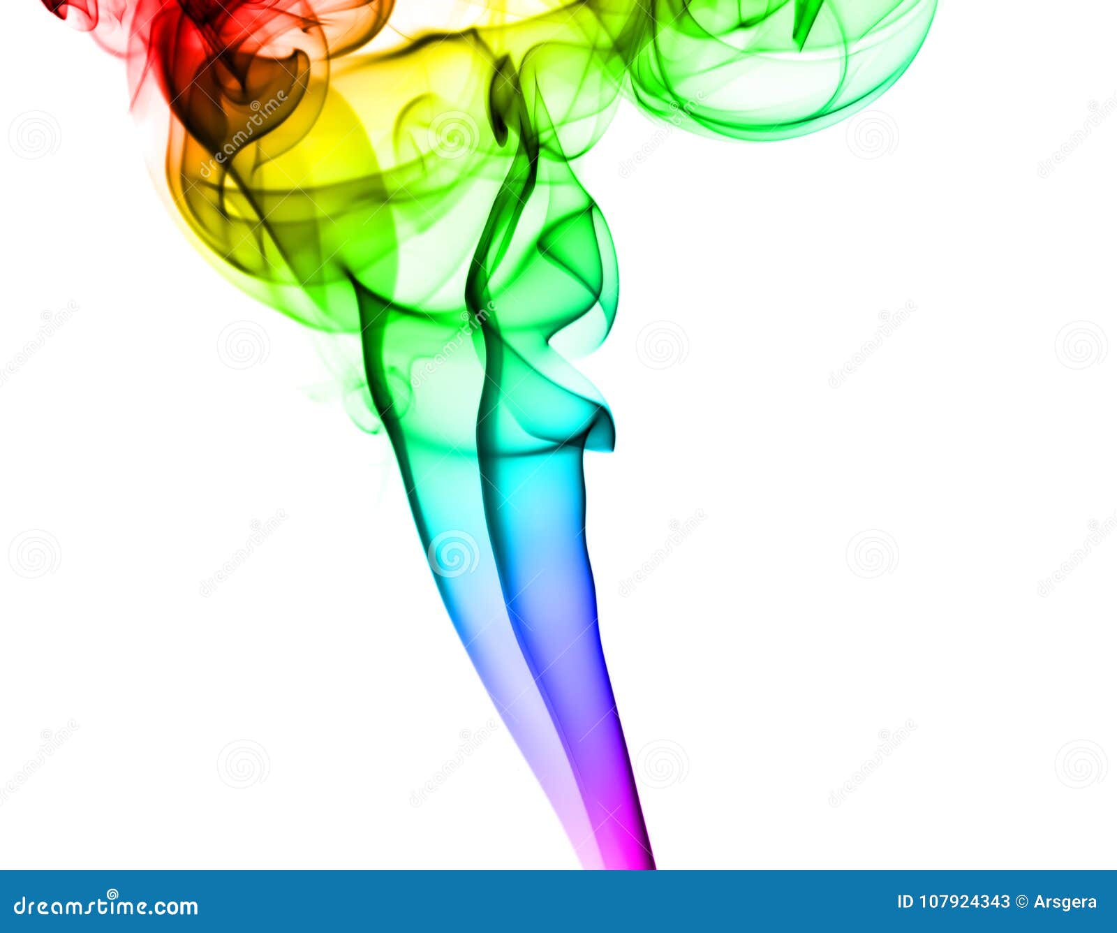 Abstract Colorful Smoke Pattern on White Stock Image - Image of ...