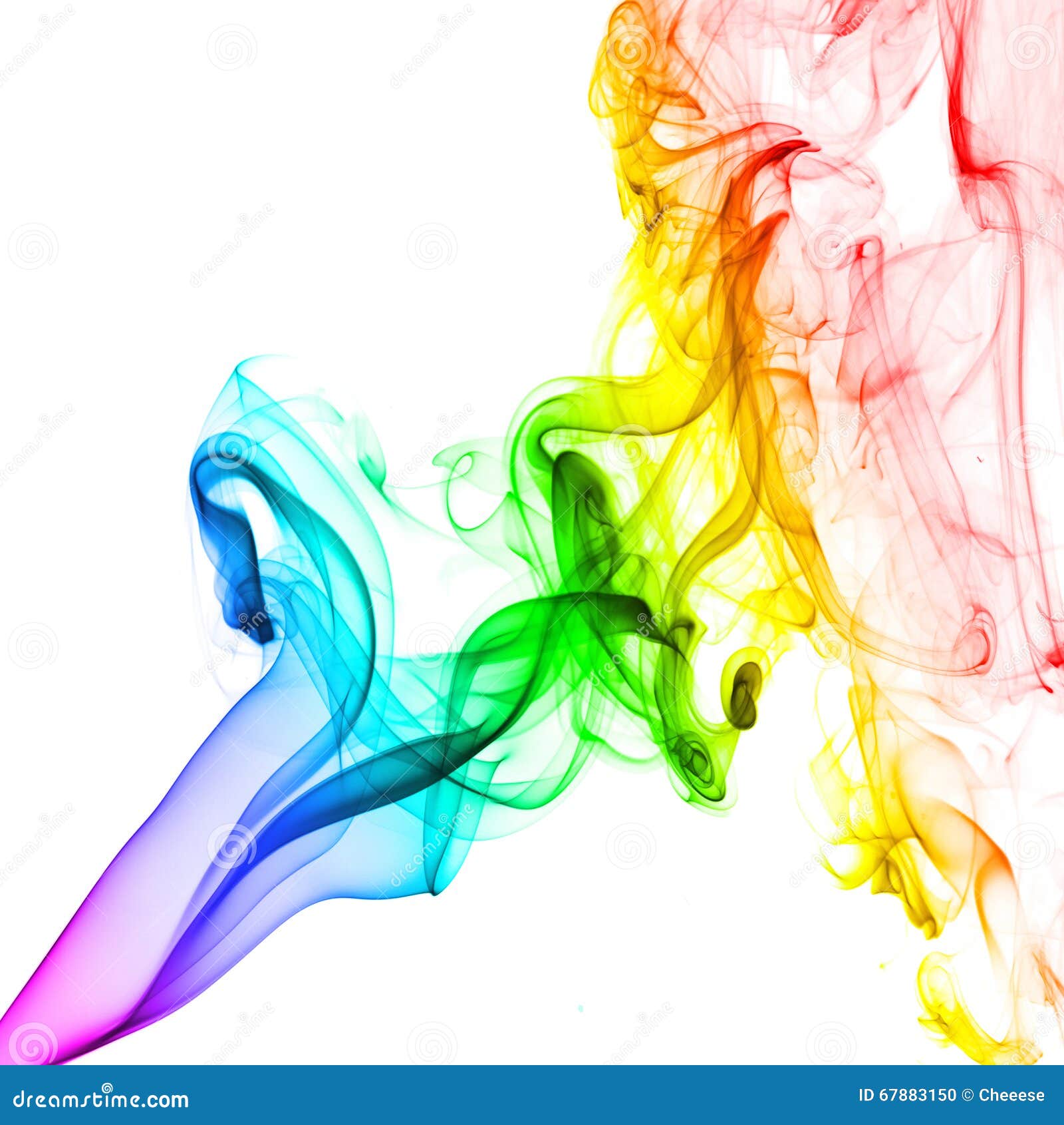 Abstract Colorful Smoke on White Background Stock Photo - Image of ...