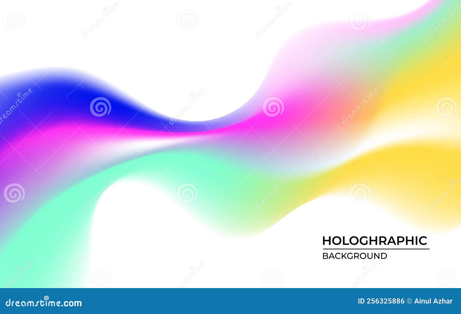 Abstract Colorful Smooth Holographic Blurry Wavy Background. Stock ...