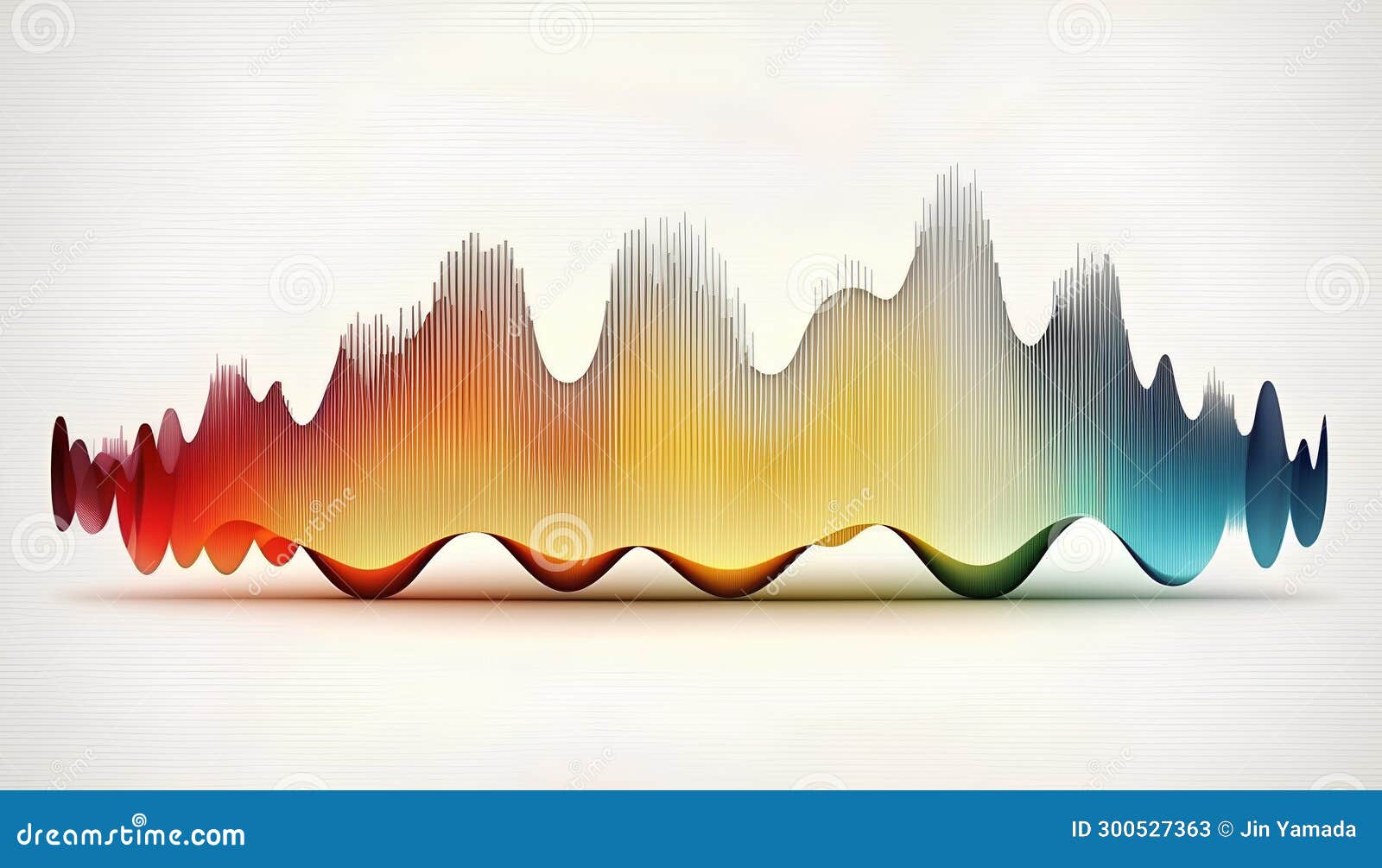 Abstract Colorful Sound Wave on a White Background, Vector Illustration ...