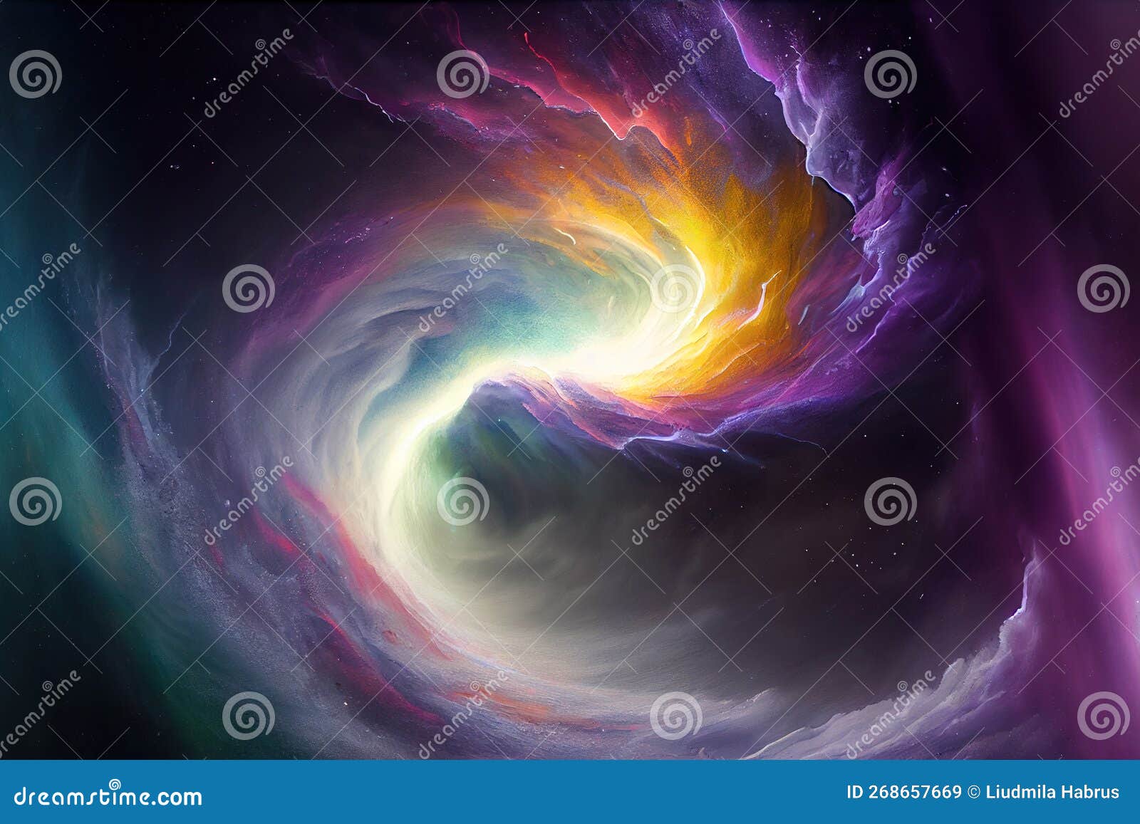 Abstract Colorful Space Background. Generative AI Stock Illustration ...