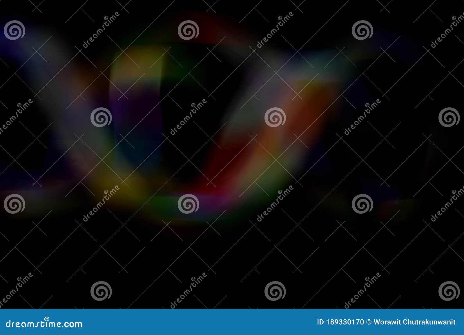 Abstract Colorful Spectrum in Darkness. Colorful Rays of Light. Stock ...