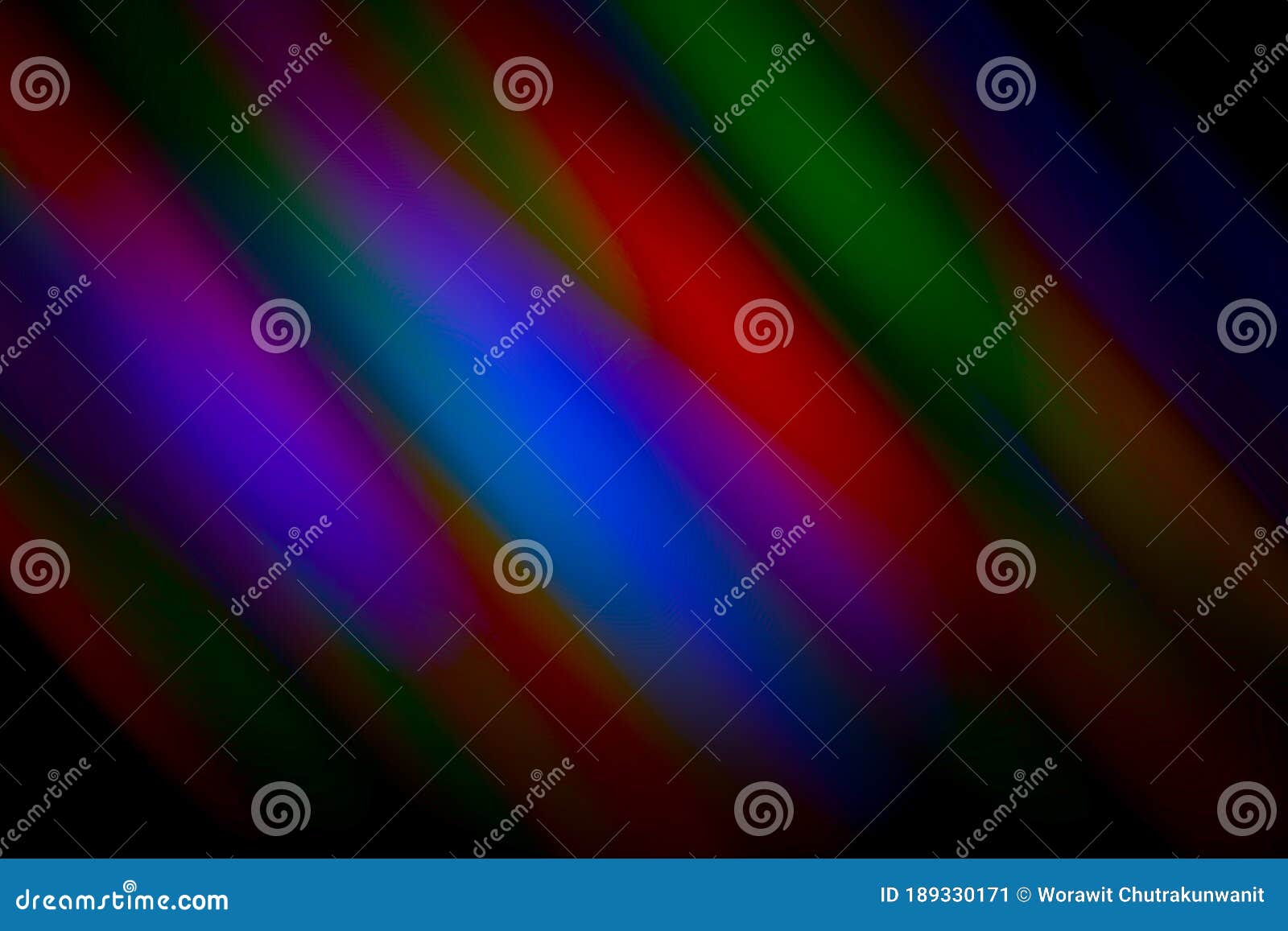 Abstract Colorful Spectrum in Darkness. Colorful Rays of Light. Stock ...
