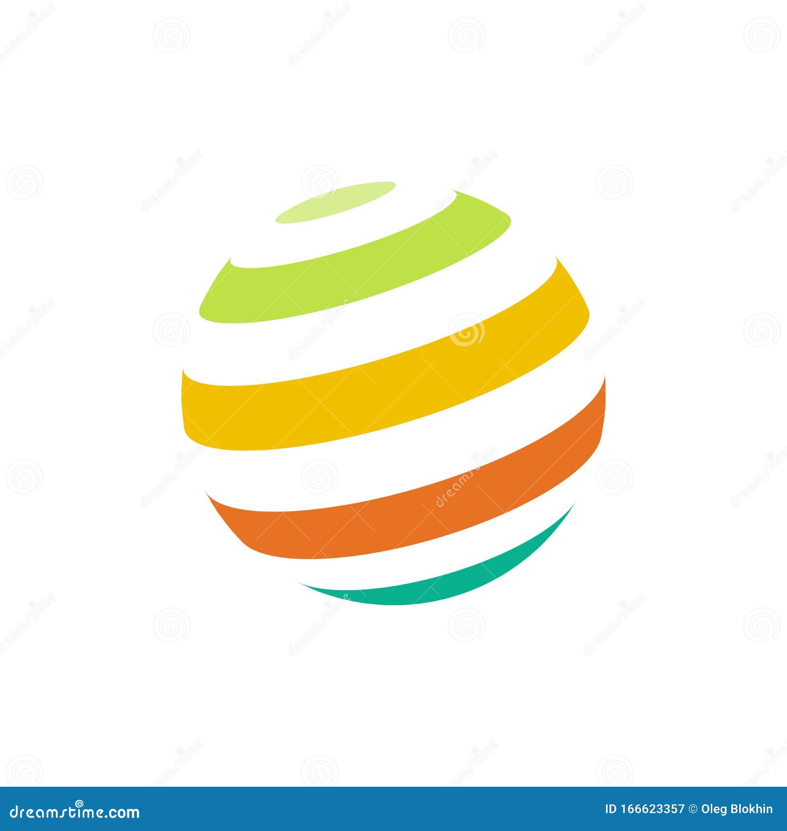Abstract Colorful Sphere Logo Stock Illustration - Illustration of ...