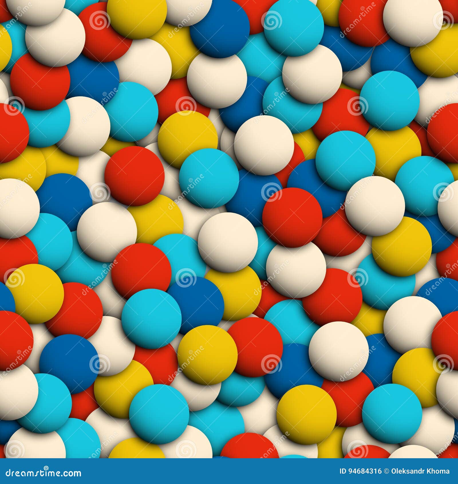 Abstract Colorful Spheres Seamless 3d Like Texture. Stock Vector ...