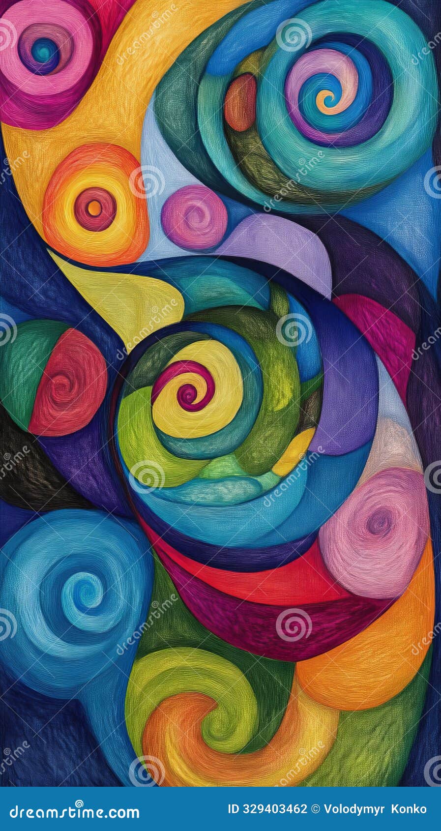 Abstract Colorful Spiral Patterns with Vibrant Hues, Modern Art Concept ...