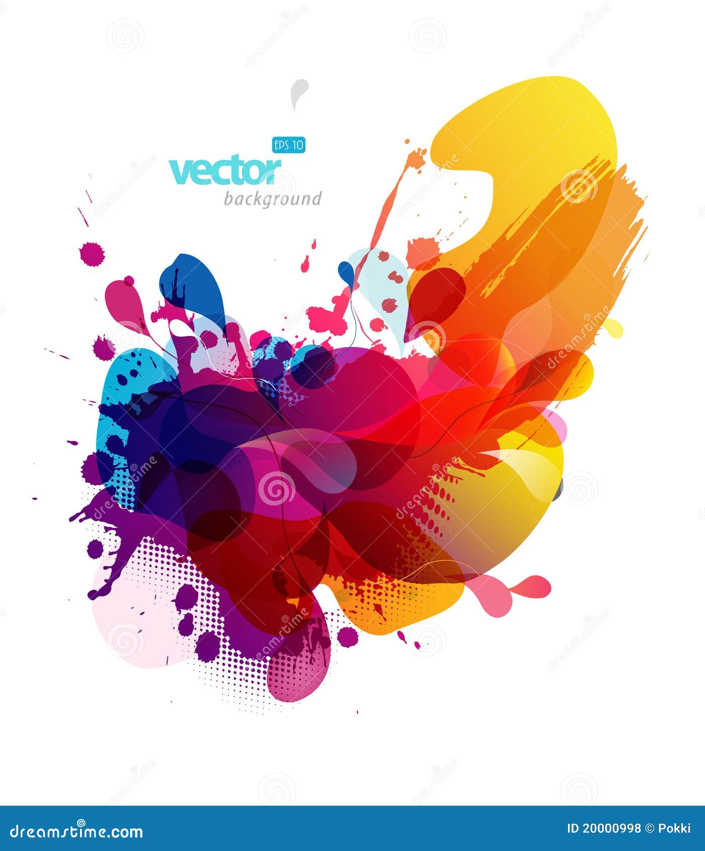 Abstract Colorful Splash Illustration. Stock Vector - Illustration of ...