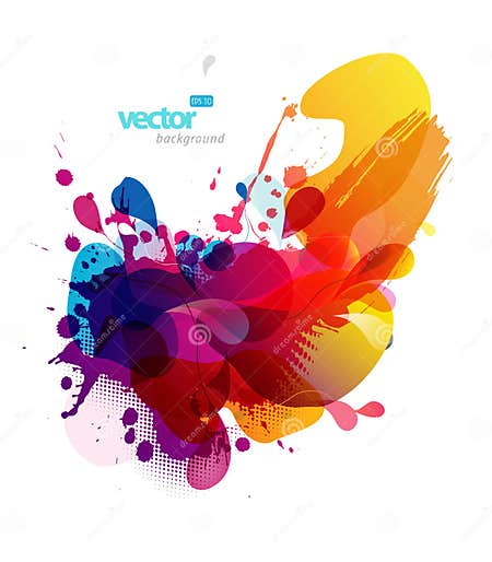 Abstract Colorful Splash Illustration. Stock Vector - Illustration of ...