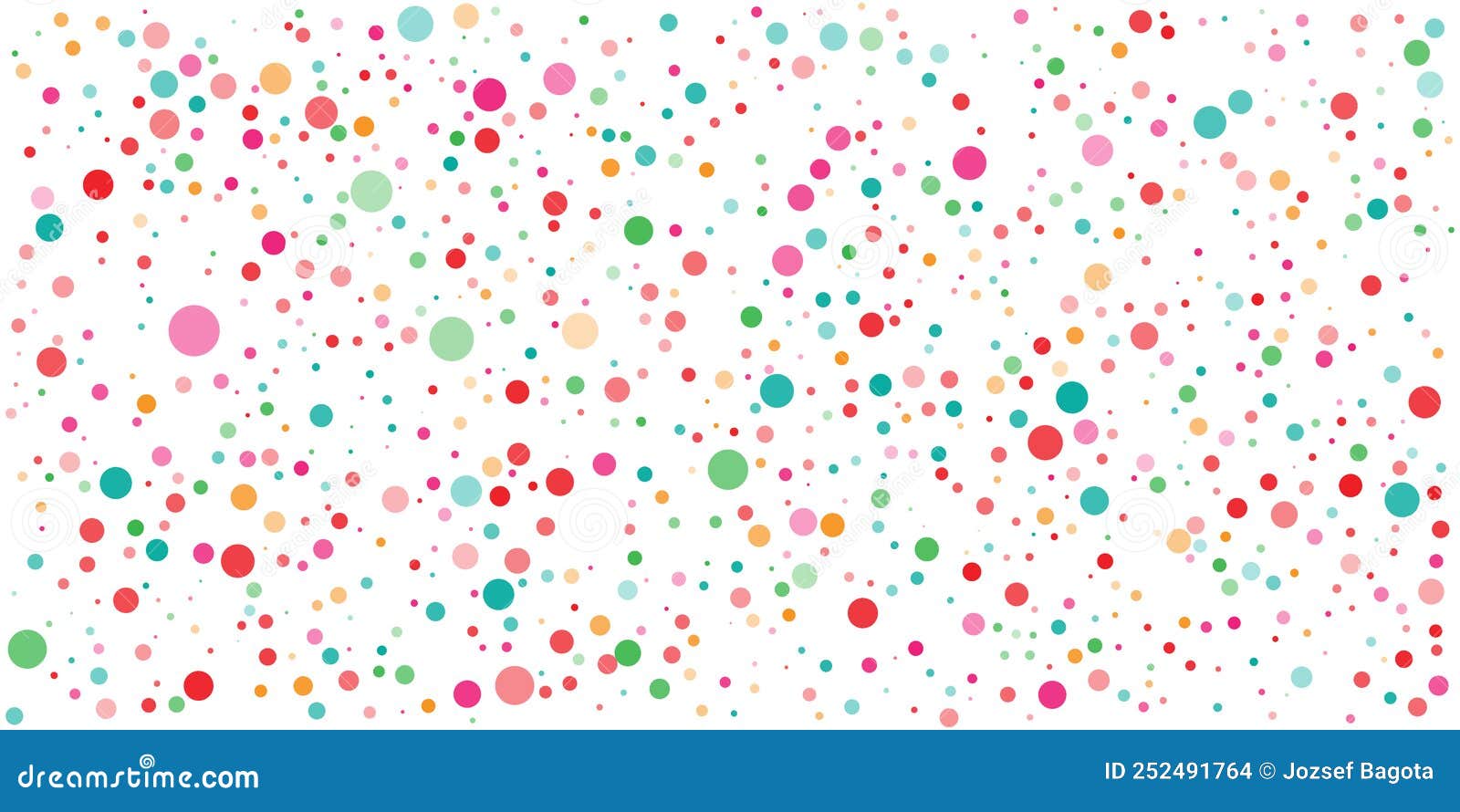 Abstract Colorful Spotted Pattern - Random Placed Spots, Circles of ...