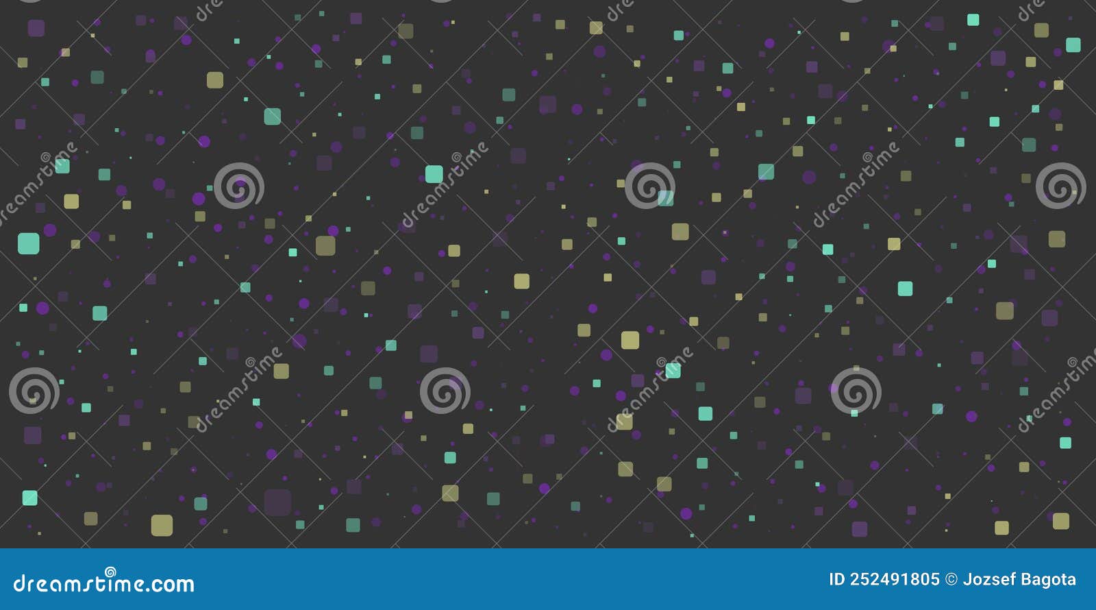 Abstract Colorful Spotted Pattern - Random Placed Squares of Various ...