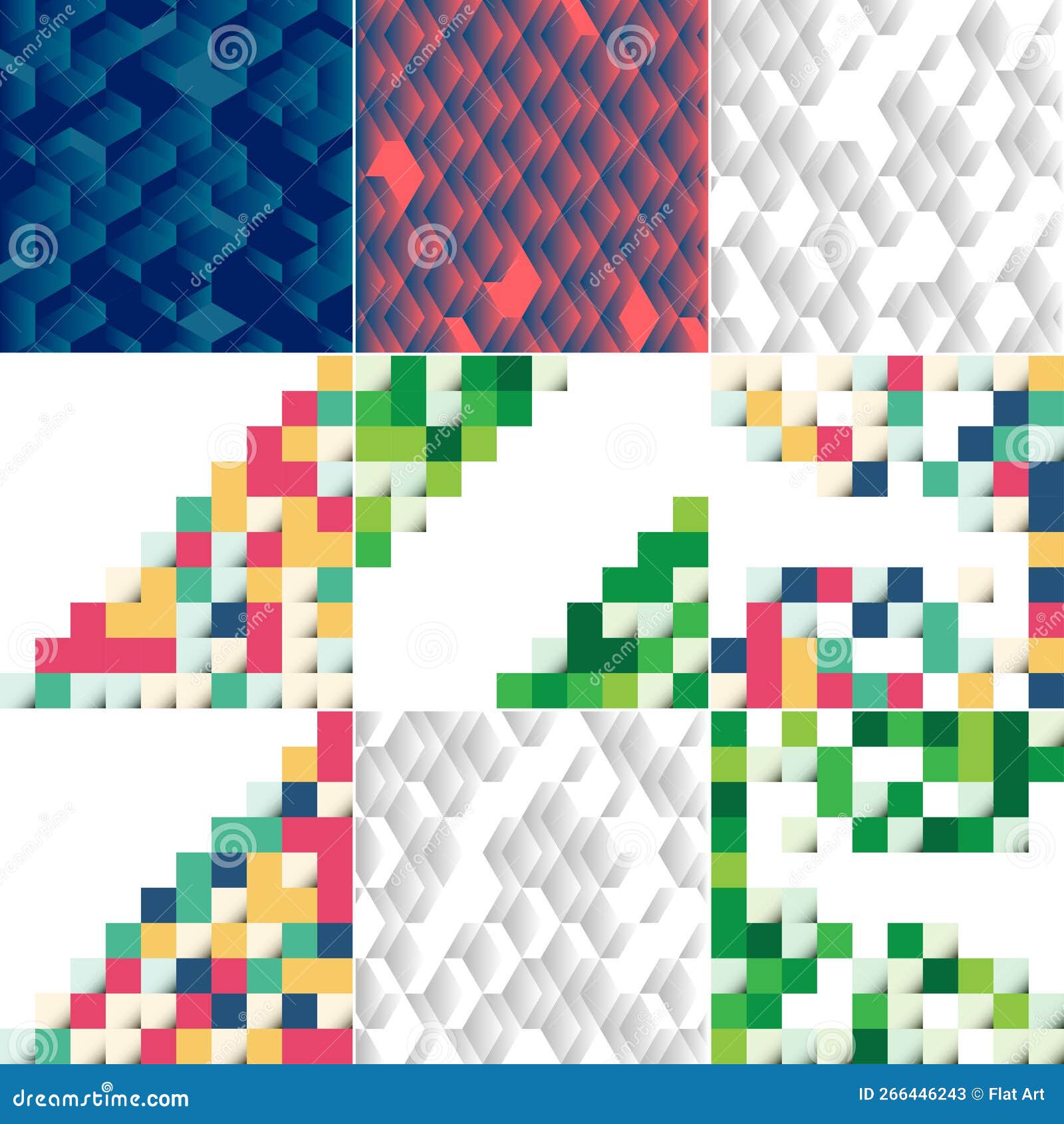 Abstract Colorful Square Background Pack of 14 Stock Vector ...