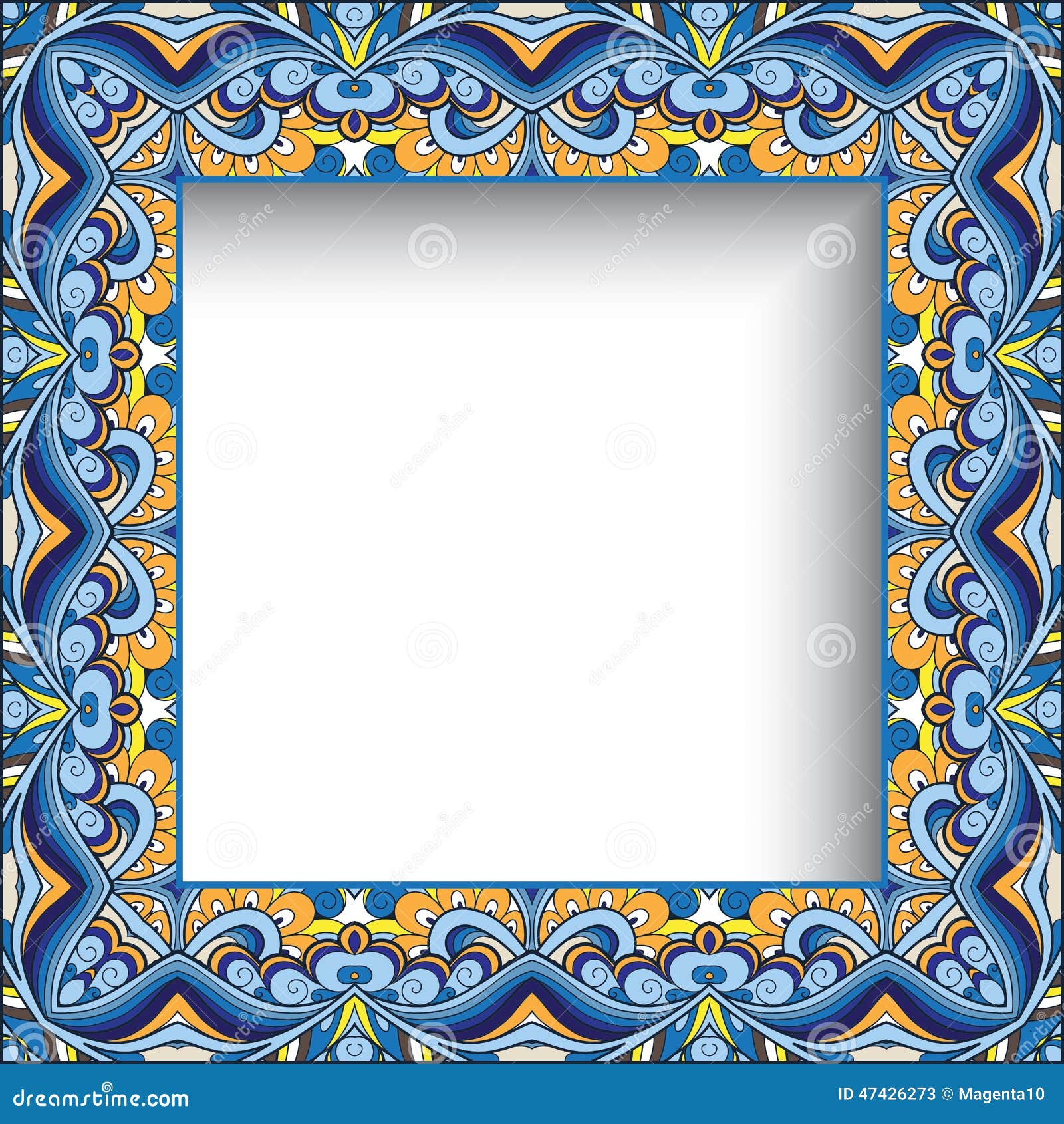 Abstract Colorful Square Frame Stock Illustration - Illustration of ...