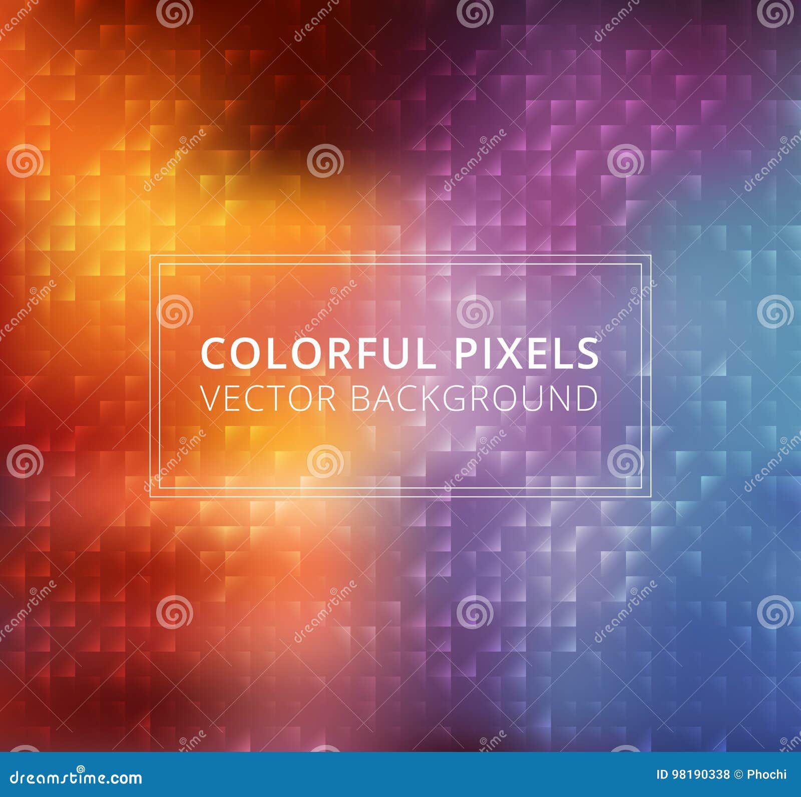 Abstract Colorful Square Pixels Background, Vector Stock Vector ...