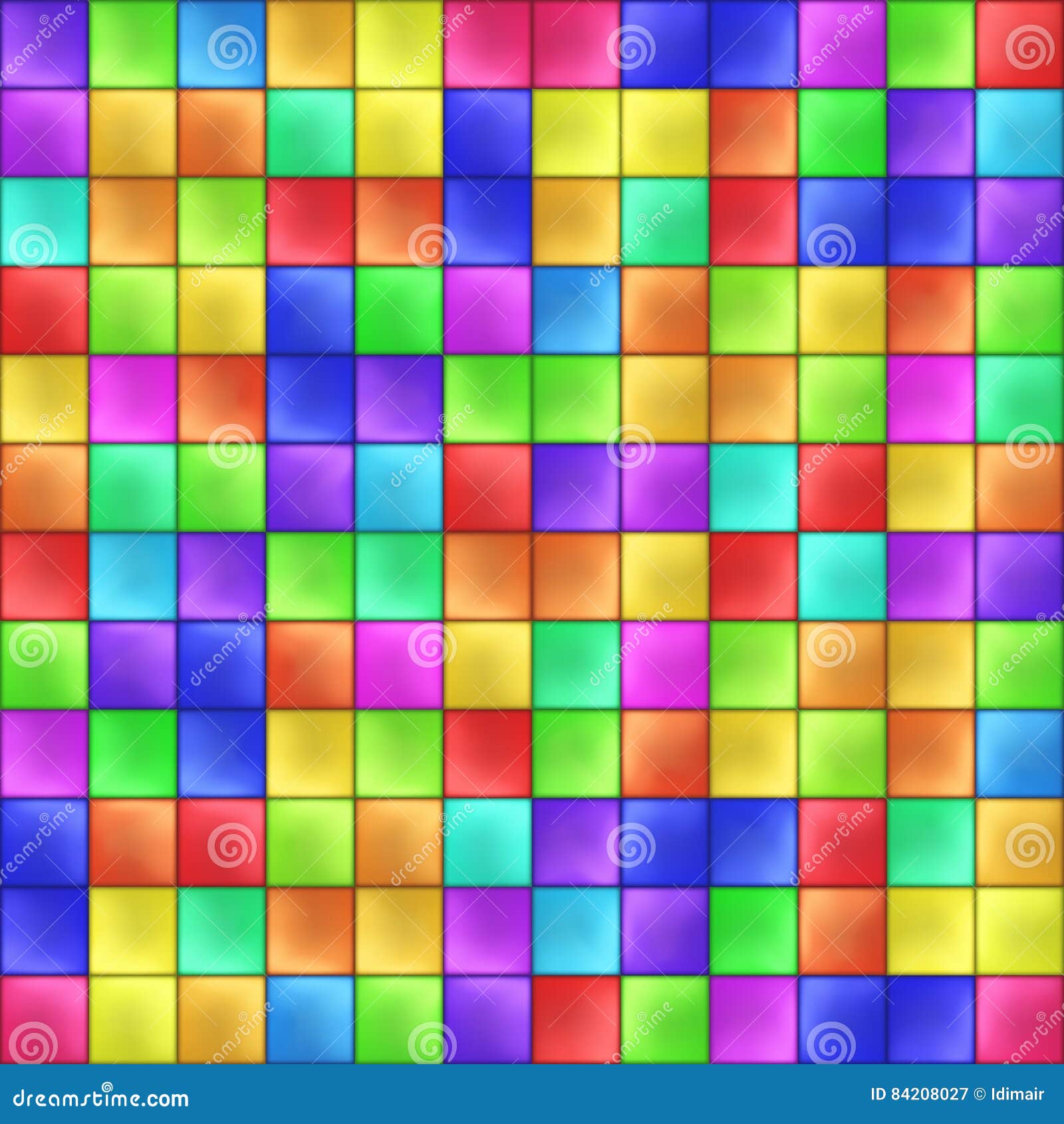 Abstract Colorful Squares Mosaic Pattern Vector Stock Vector