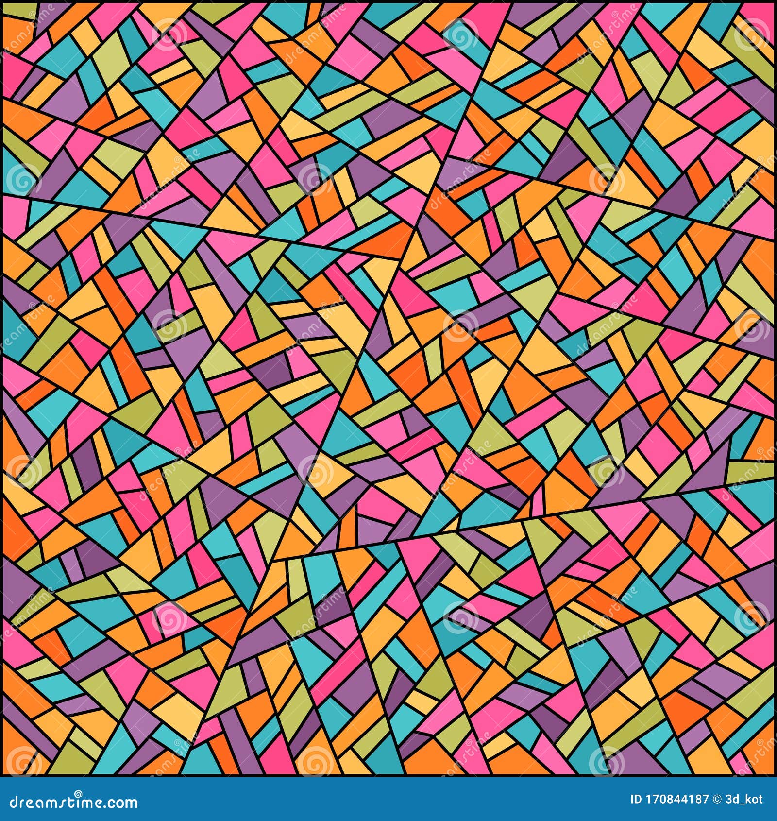 Abstract Colorful Stained Glass Vector Background Stock Illustration ...