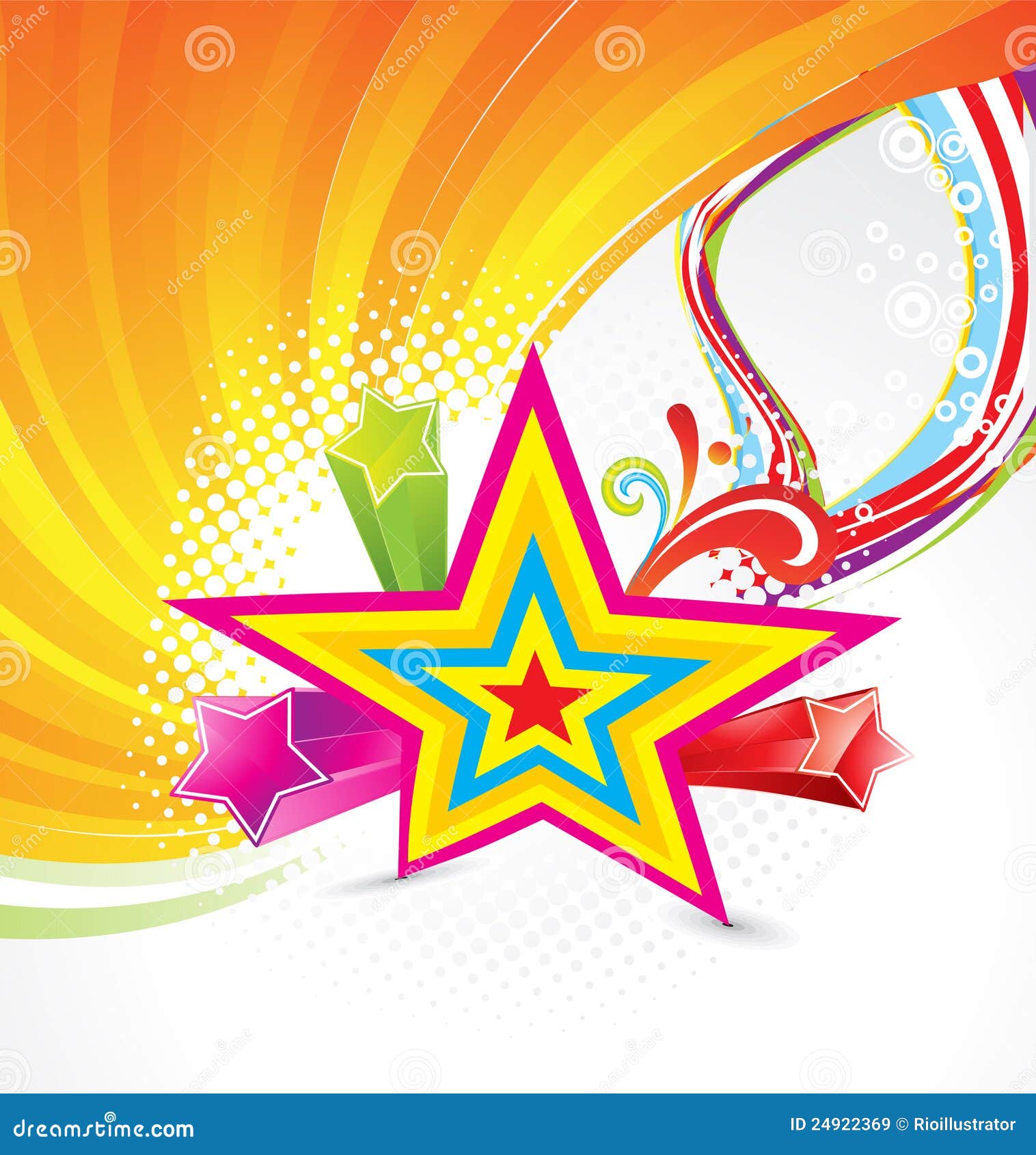 Abstract Colorful Star Background Stock Vector - Illustration of border ...