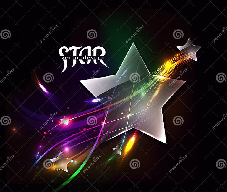 Abstract Colorful Stars Design Stock Vector - Illustration of event ...