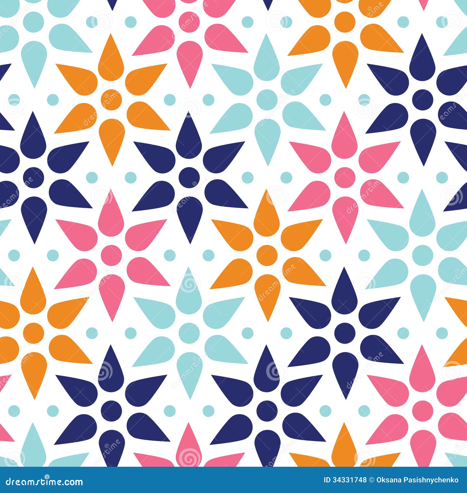 Abstract Colorful Stars Seamless Pattern Stock Vector - Illustration of ...