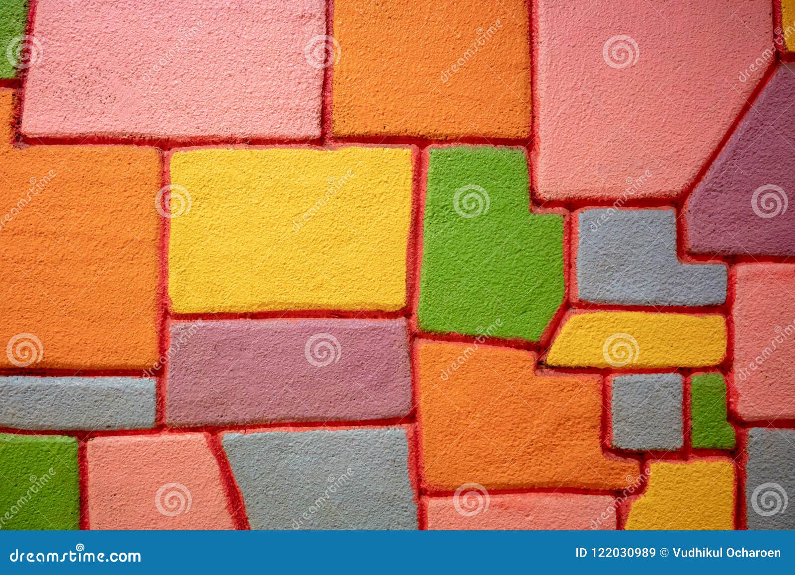 Abstract Colorful Stone Wall Pattern for Texture Stock Image - Image of ...