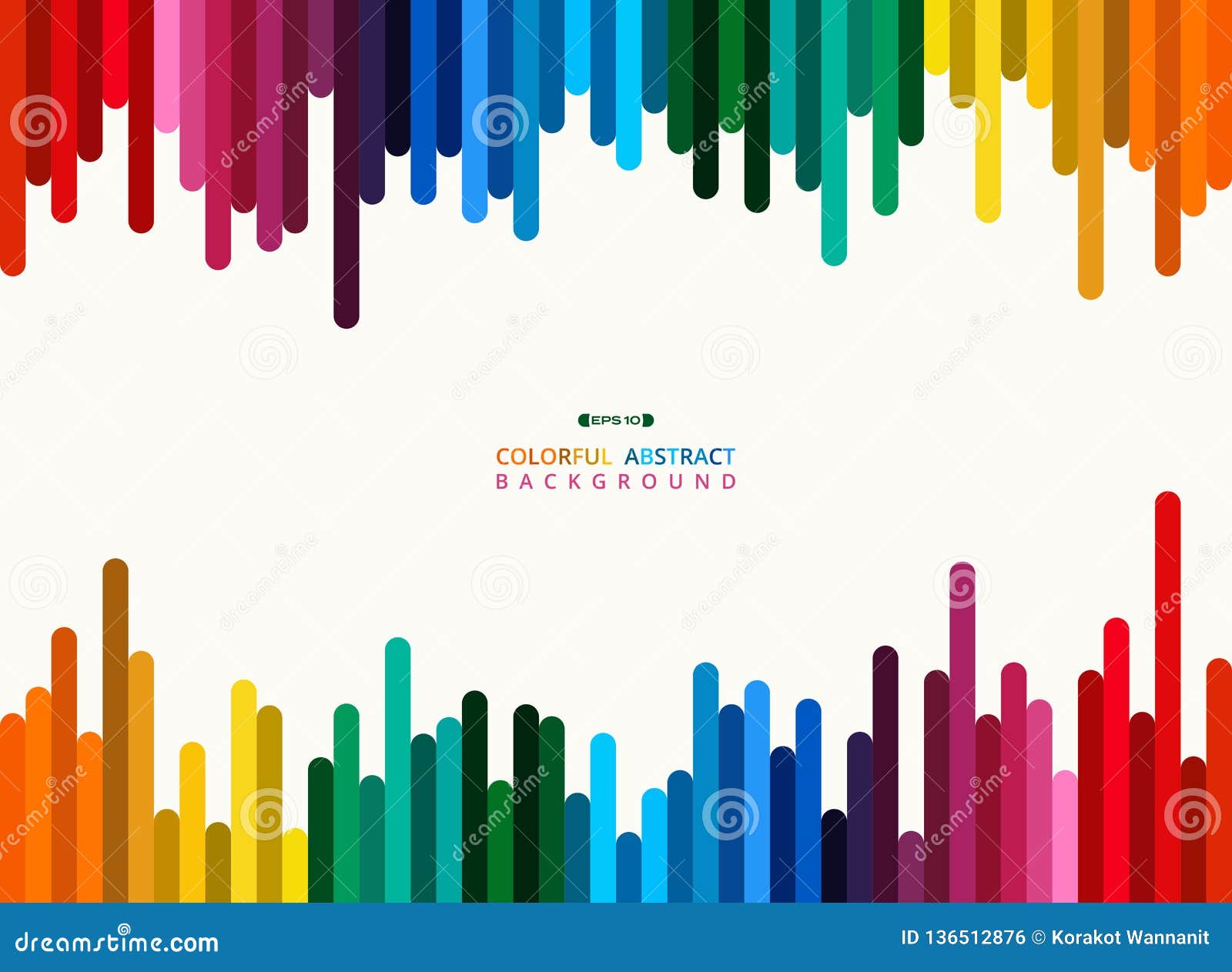 Abstract of Colorful Stripe Line Background with Copy Space in Center ...