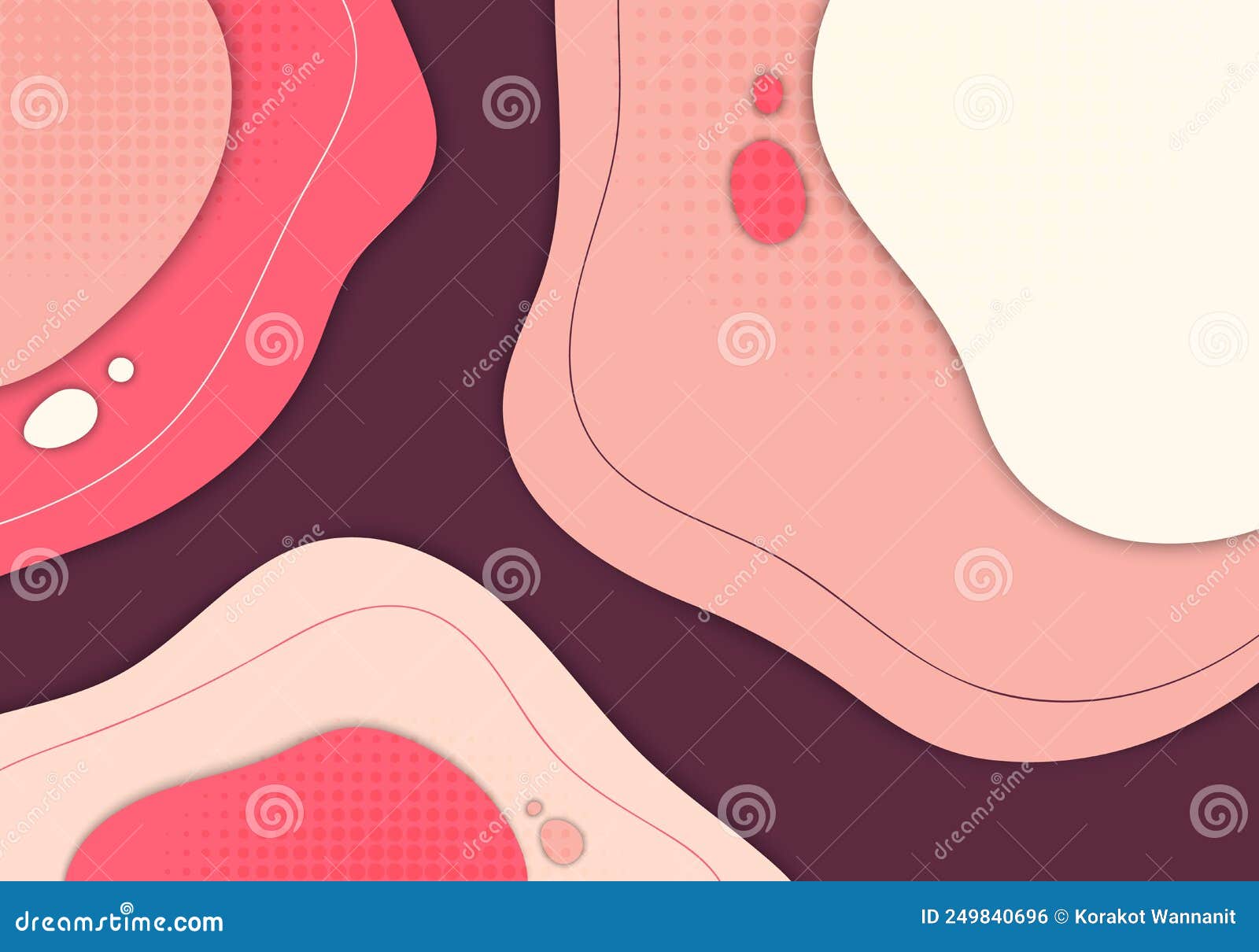 Abstract Colorful Stripe Shape Artwork Decorative Style. Overlapping ...