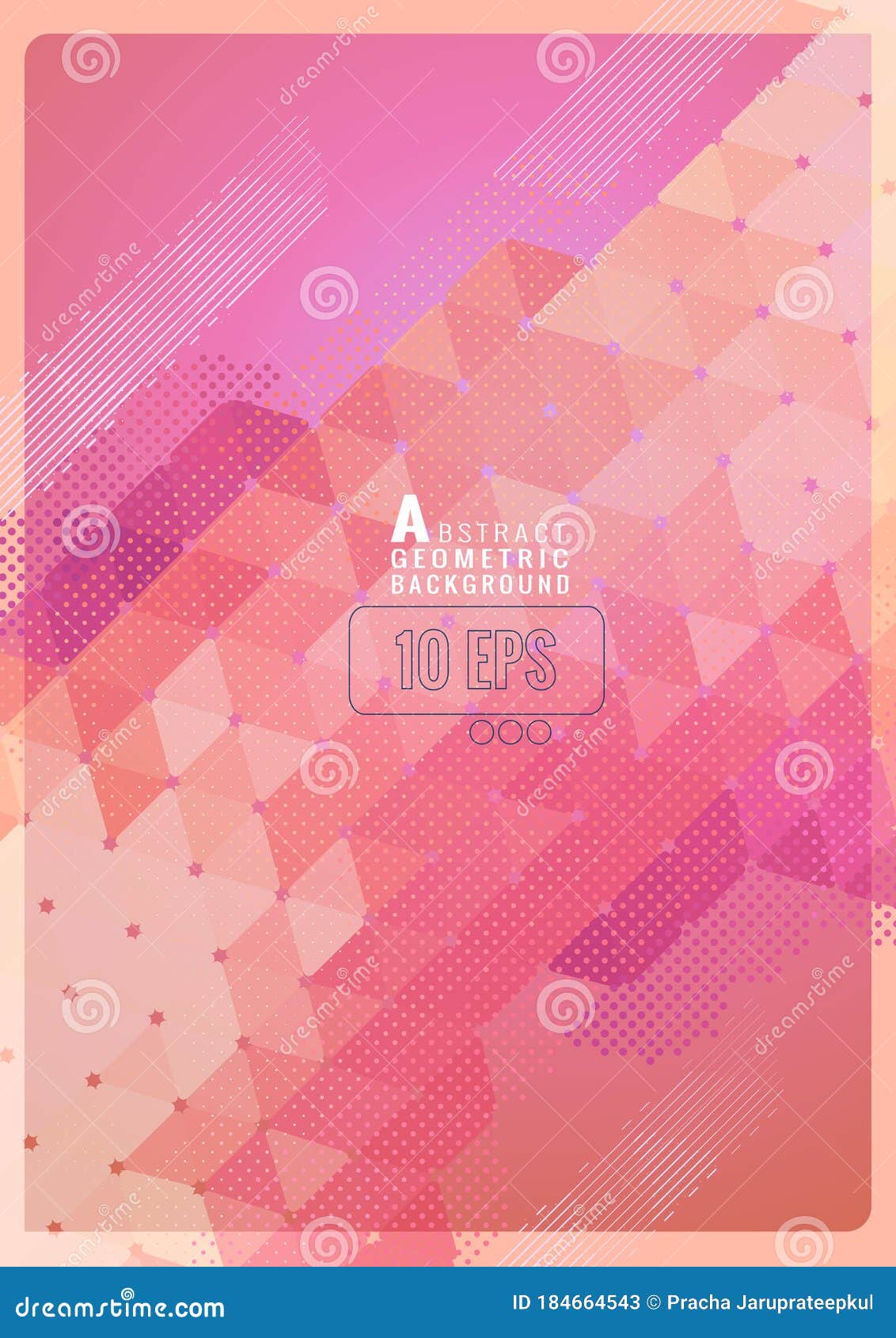 Abstract Colorful Stripe and Triangular BG Stock Vector - Illustration ...