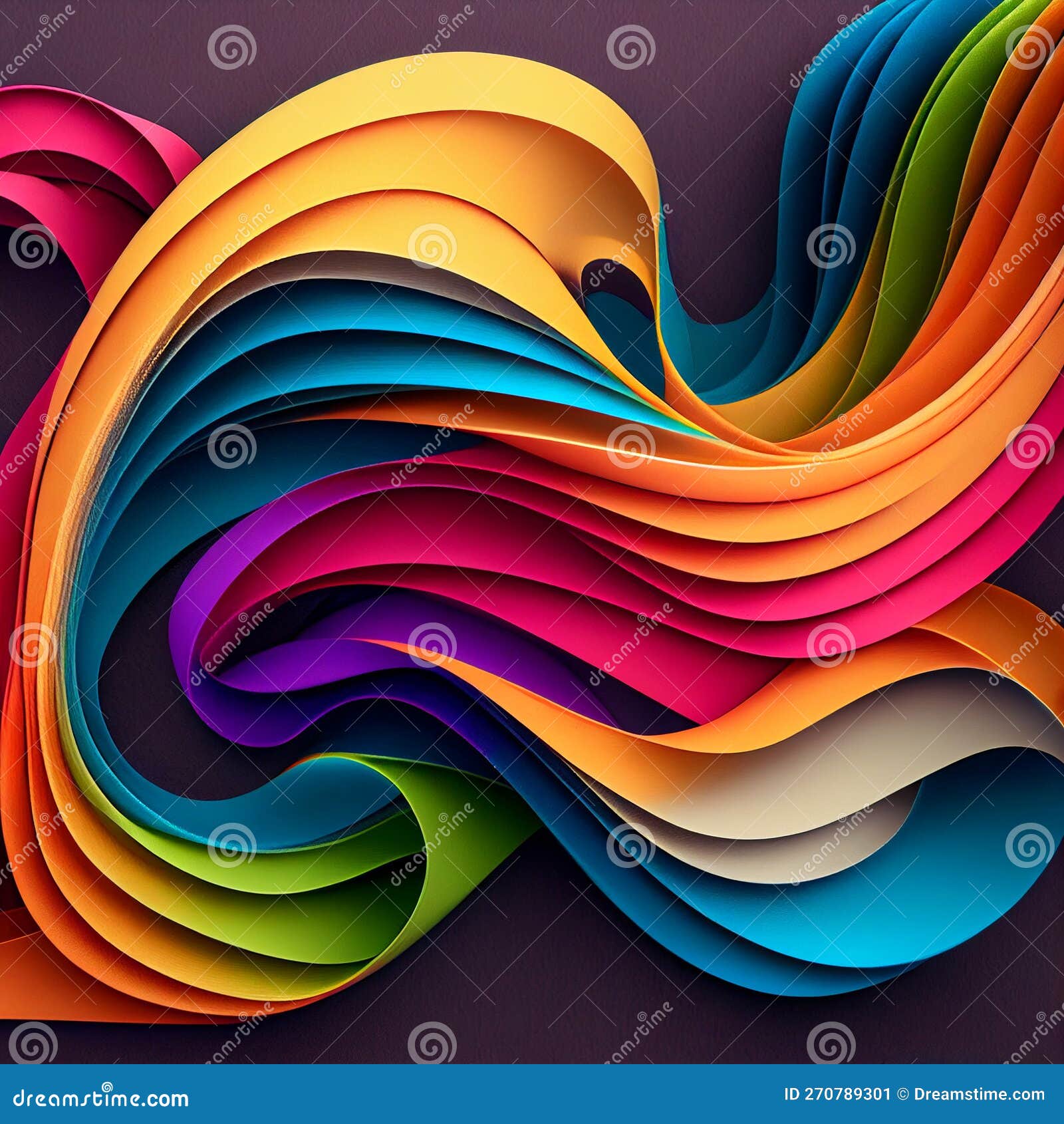 Abstract Colorful Stripes Background, Ai Generation Stock Illustration ...